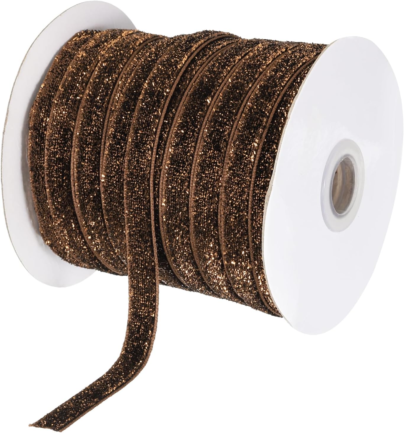 Amazon.com: MECCANIXITY Metallic Glitter Velvet Ribbon 3/8 Inch x 50 ...