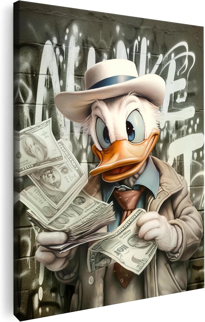 Stilvolle Donald Duck Bild Leinwand Fotos