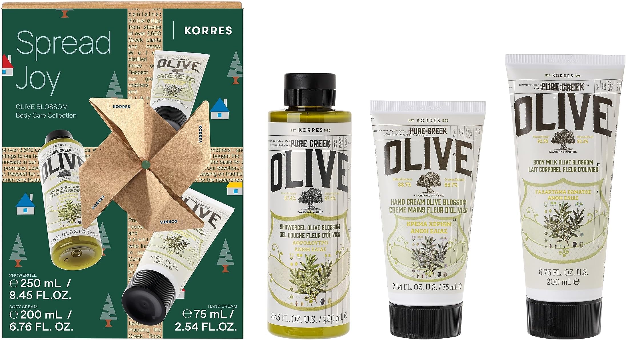 Amazon.com : KORRES Olive Blosom Hand & Body Care Set, Gift Set for Men ...