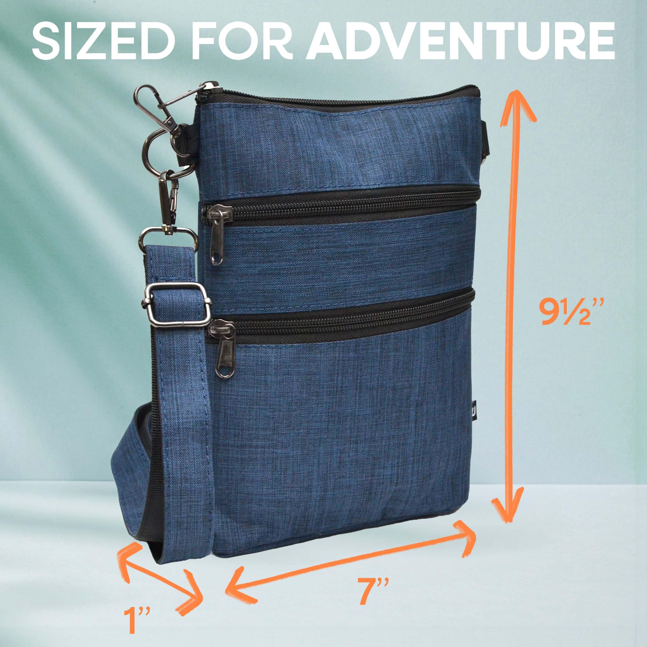 Snapklik.com : Nupouch 3 Zipper Anti Theft Crossbody Bag: Pickpocket ...