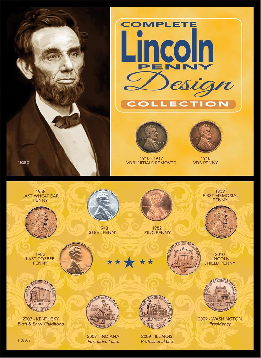 Amazon.com: Complete Lincoln Penny Design Collection by American Coin ...