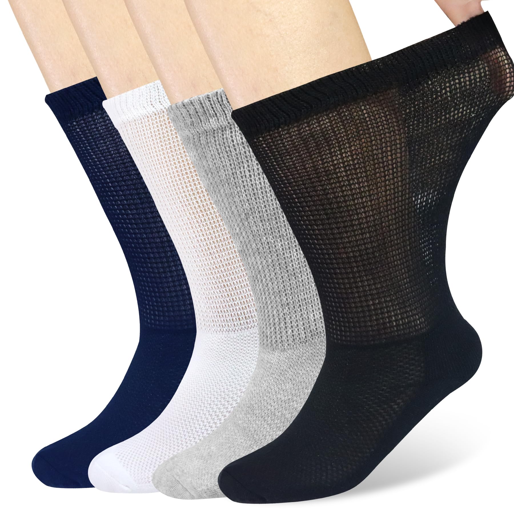 Amazon.com: LIFPAU Non-Binding Top Diabetic Socks Loose Fit Cushioned ...