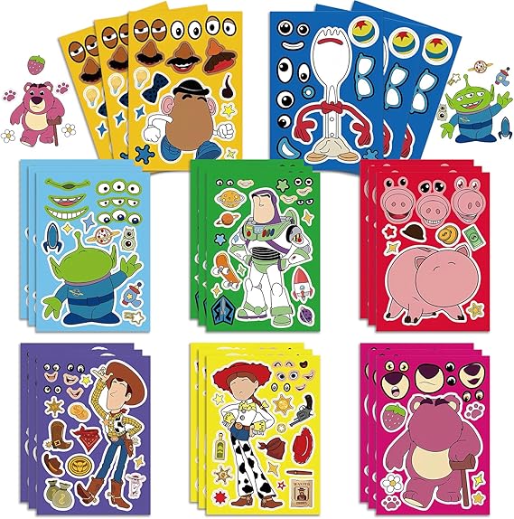 DIY Make a Face Stickers, 24PCS Toy Stickers Art Craft Make Your Own ...