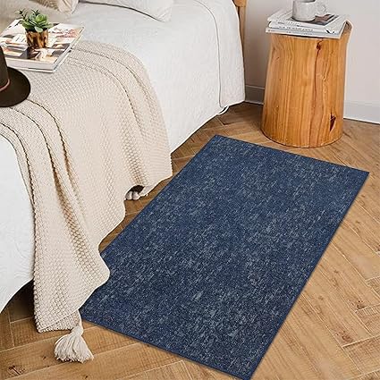 Amazon.com: GlowSol Small Area Rug 2X3 Solid Entryway Rug Navy Rug ...