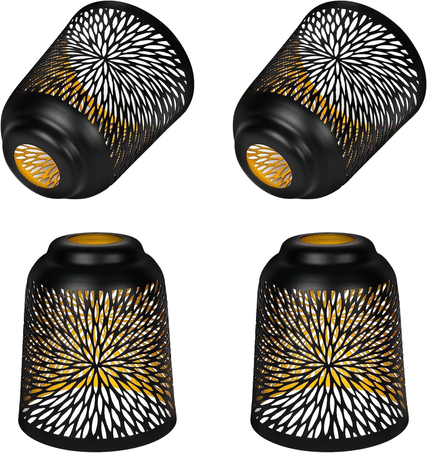 Artibetter 2pcs Woven Lamp Shade Ceiling Fan Light Bulb Cover Rustic ...