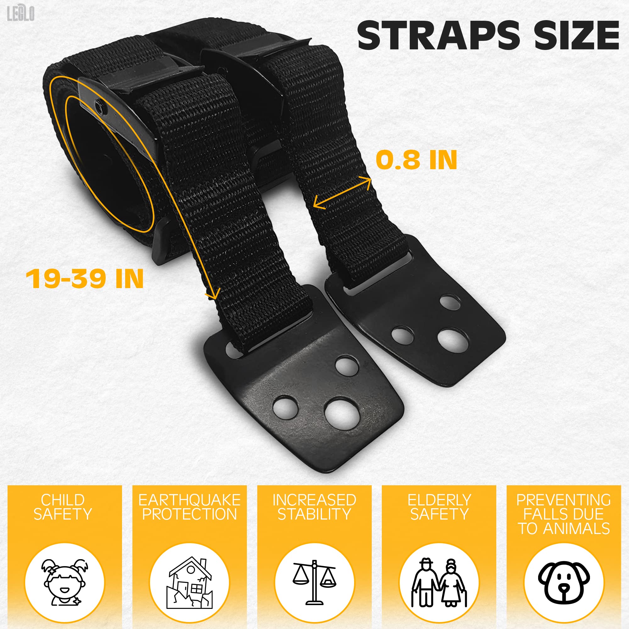 Snapklik.com : Tv Straps Safety For Flat Screen - Wall Mount TV Bracket ...