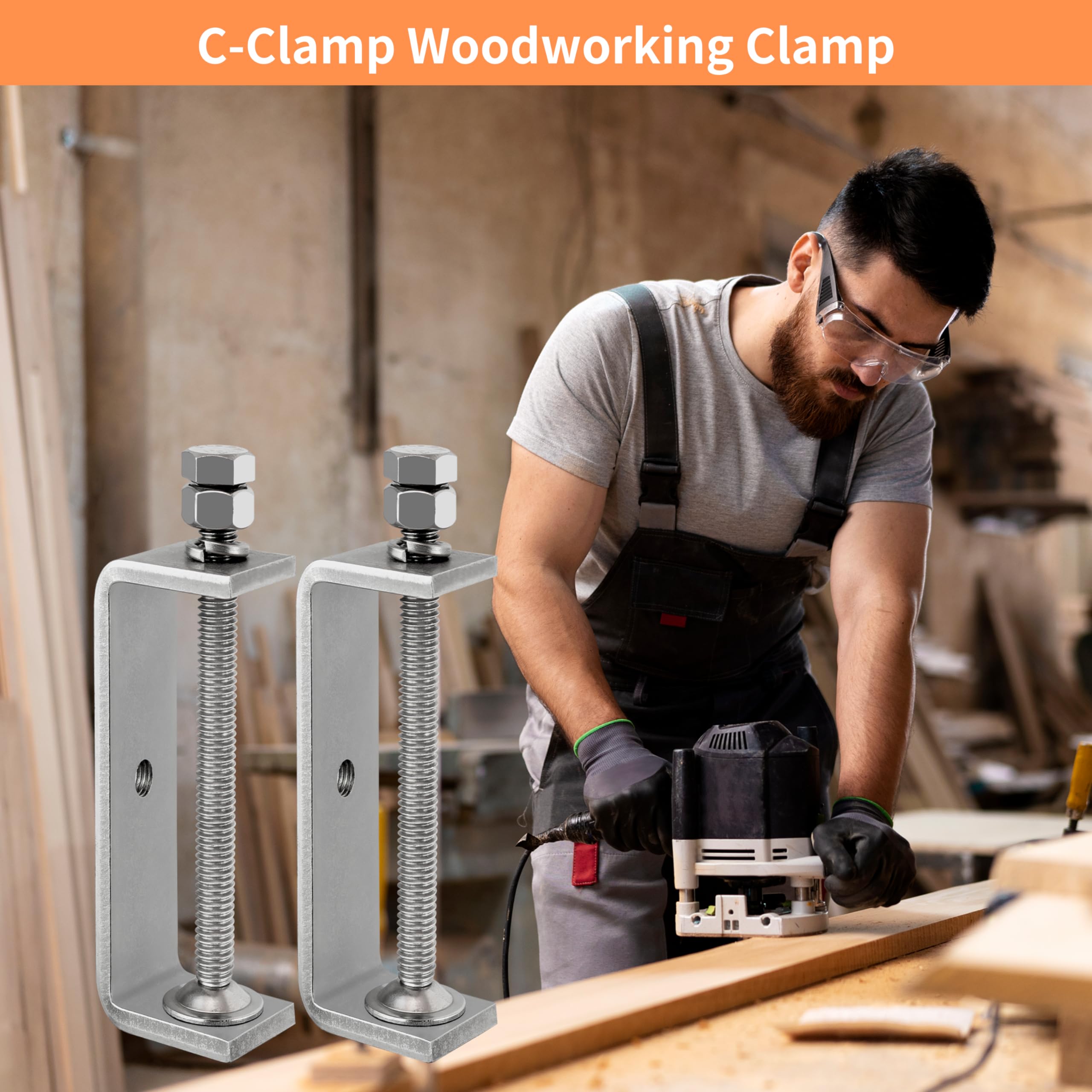 Snapklik.com : Eunenete 120MM 304 Heavy Duty Stainless Steel C Clamps ...