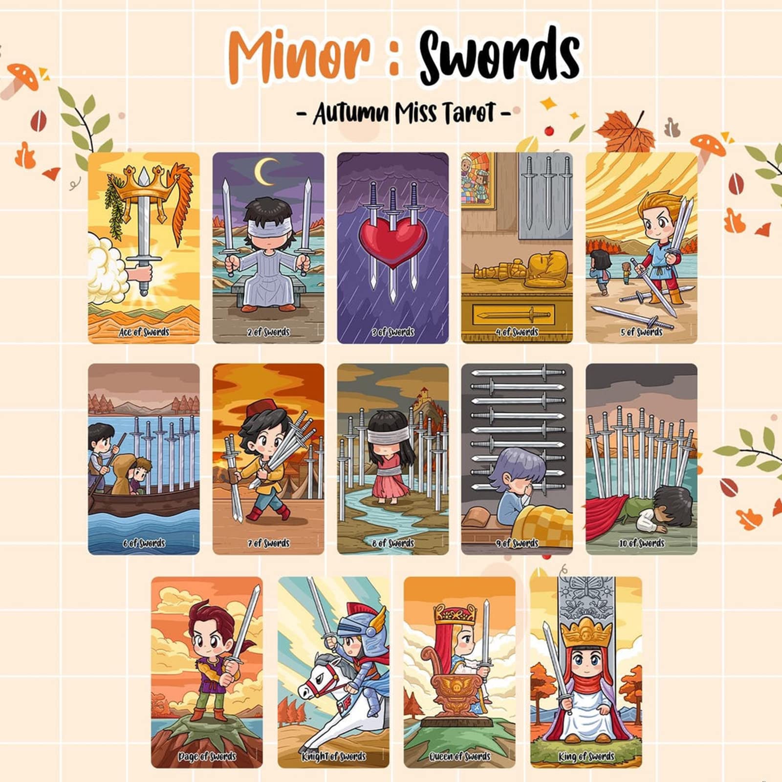 Snapklik.com : Mrdiyshisha Autumn Miss Tarot Deck - Fall Tarot In The ...