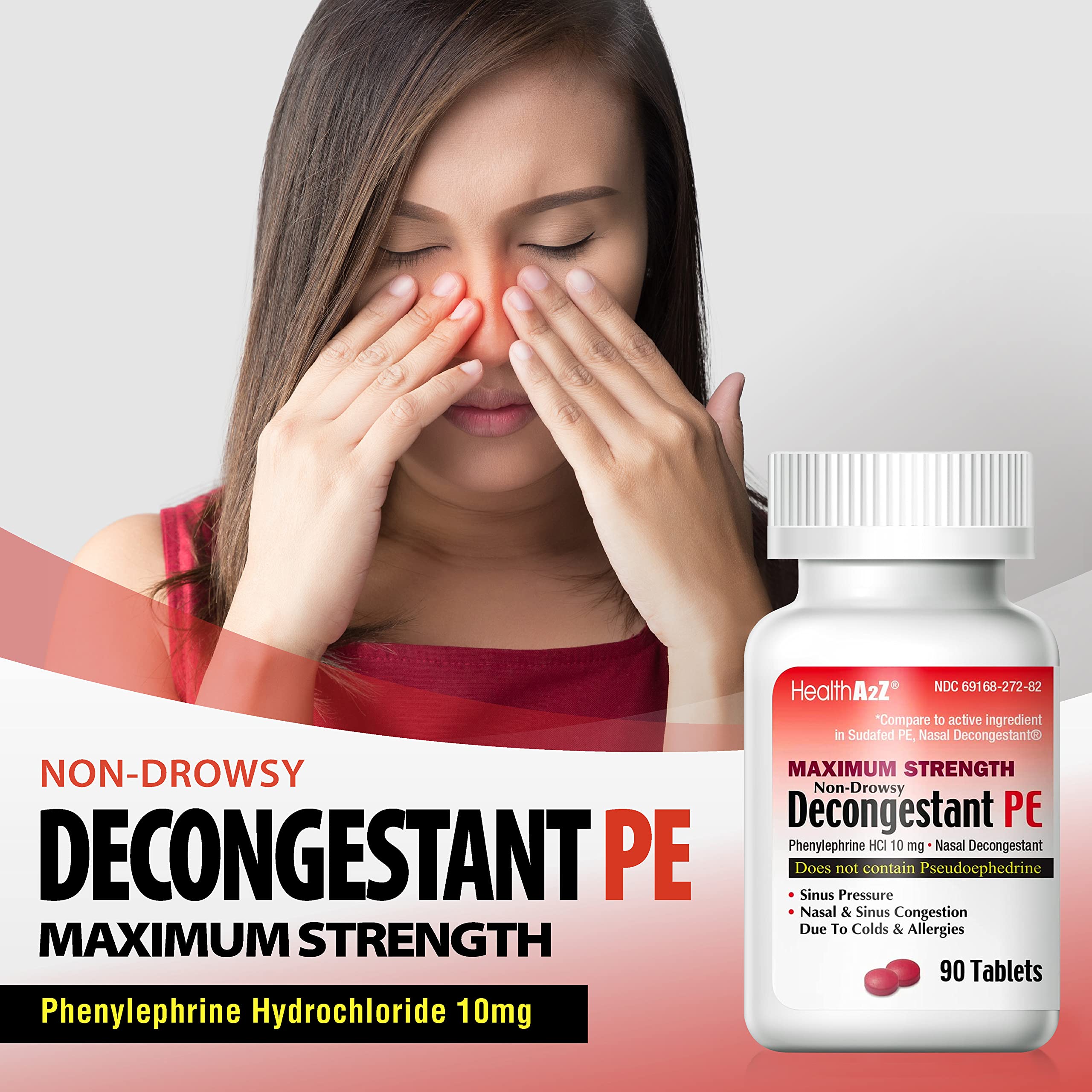 Snapklik.com : HealthA2Z Decongestant PE Phenylephrine HCl 10 Mg ...