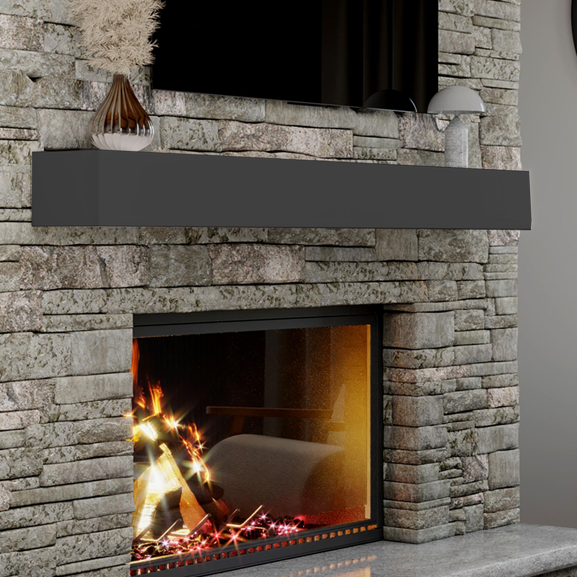 Wall Mount Fireplace With Mantel