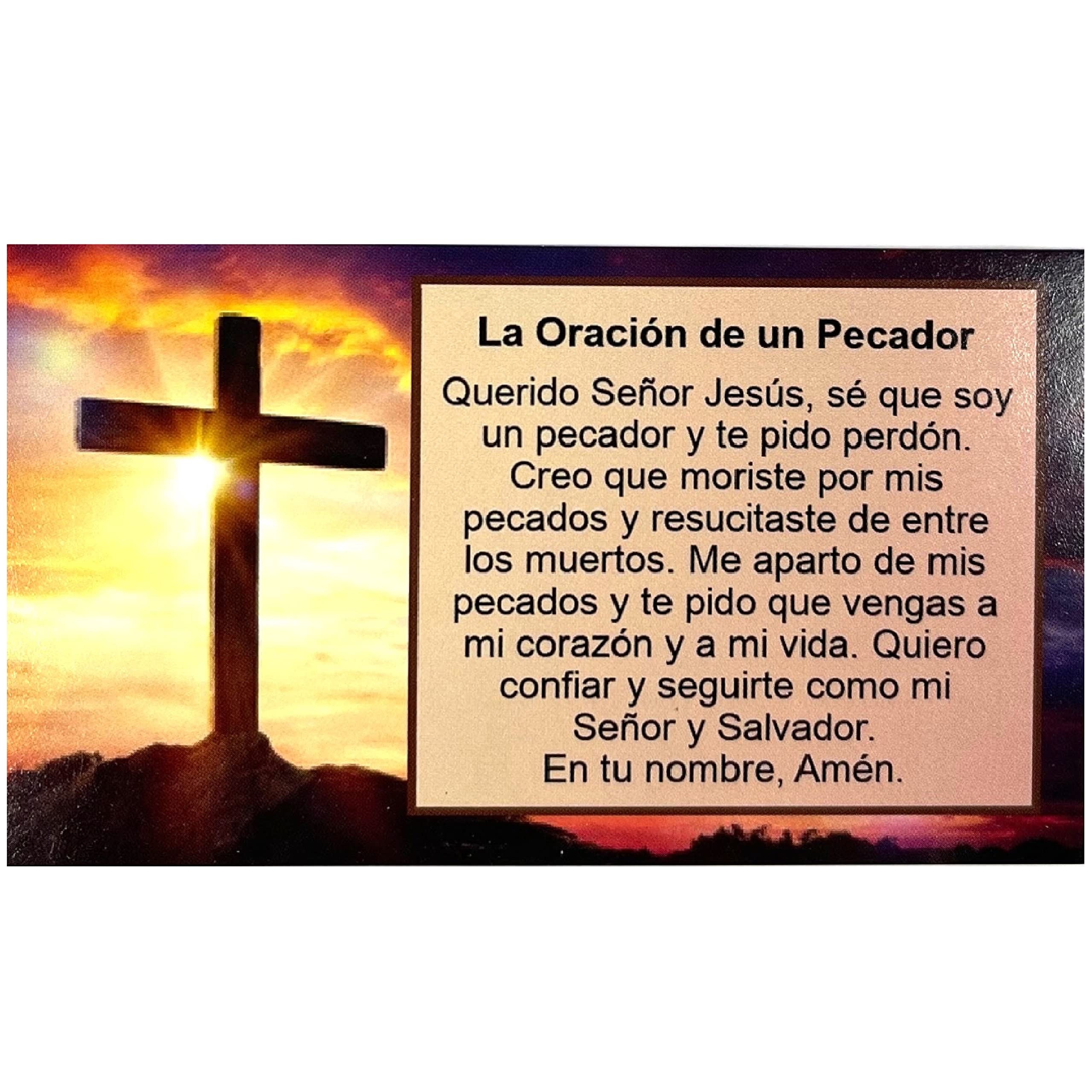 Amazon.com: Spanish Version, A Sinner's Prayer Pocket Cards, Spanish ...