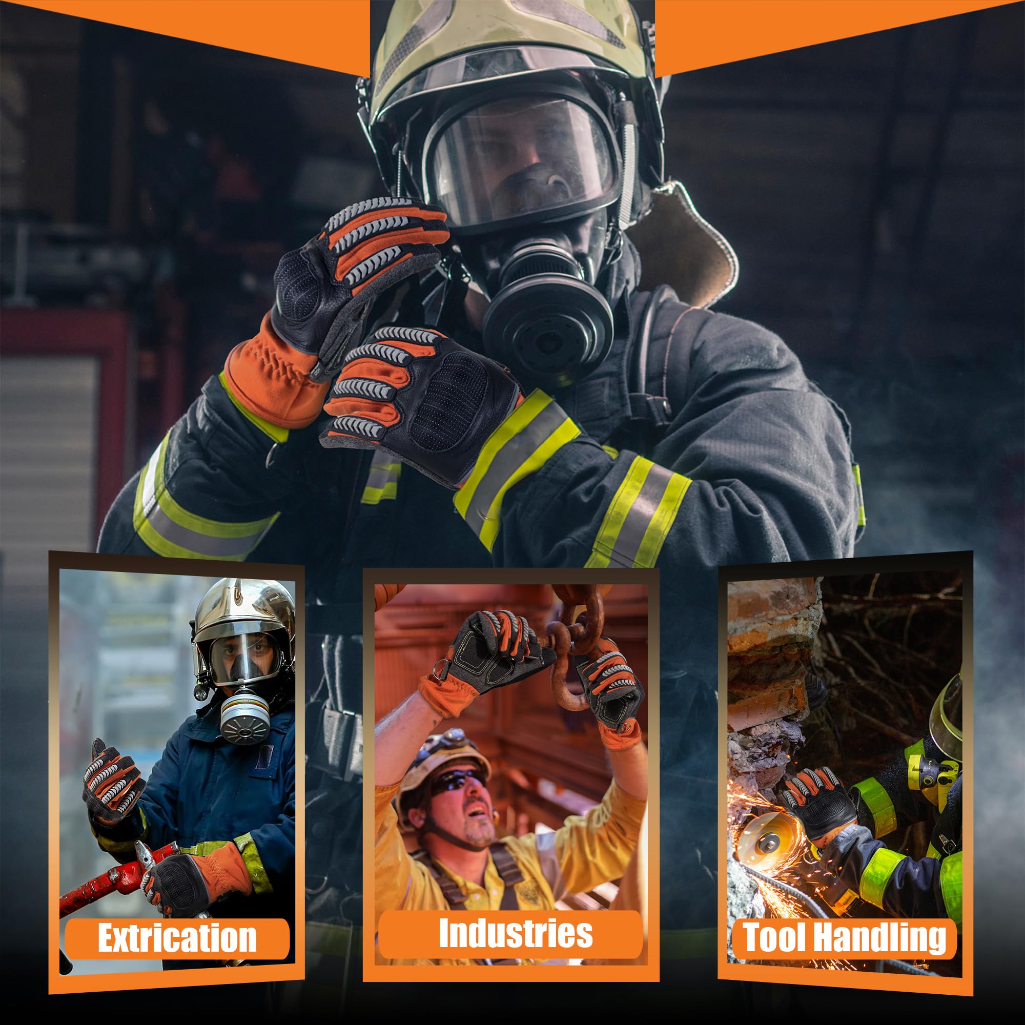 Snapklik.com : HANDLANDY Firefighter Rescue Extrication Glove, Heavy ...