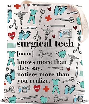 Amazon.com: JNIAP Nurse First Assist Gift Surgical Tech Definition Tote ...