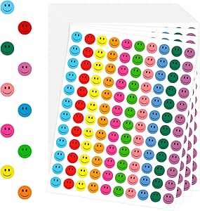 Amazon.com: 6000 Pieces Smiley Face Stickers, Small Happy Face Stickers ...