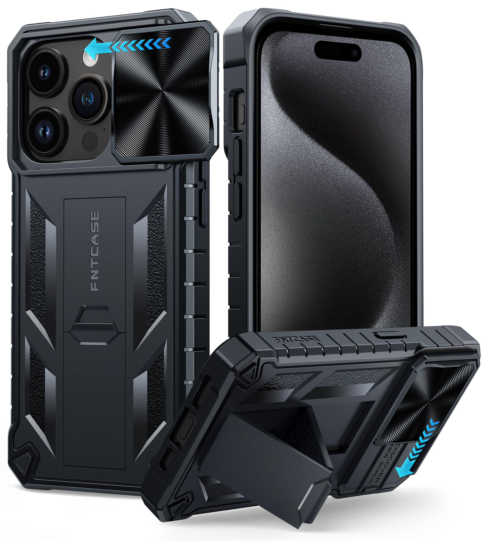 Amazon.com: FNTCASE for iPhone 15 Pro Case: Military Grade Drop & Shock Protection Cell Phone ...