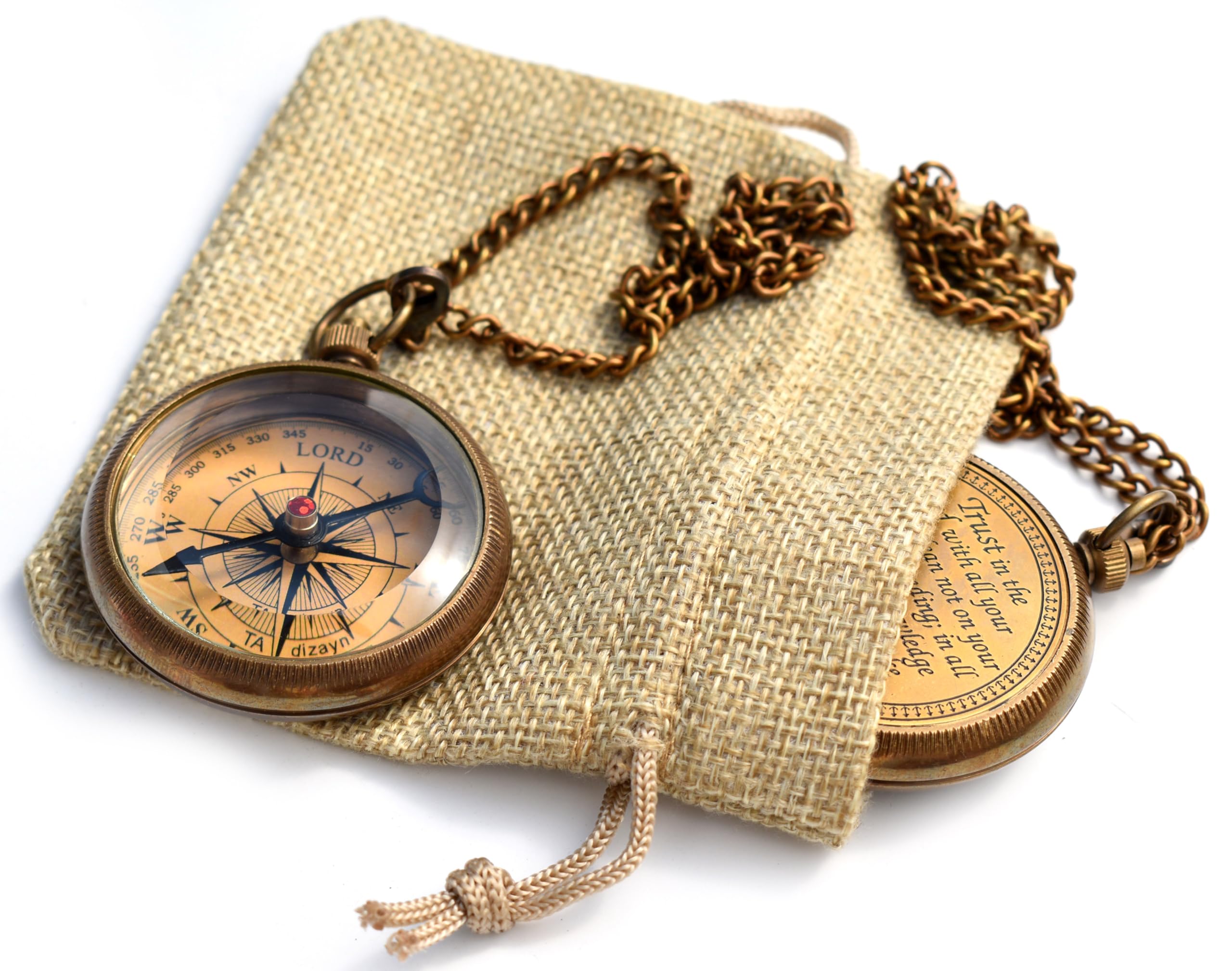 Snapklik.com : Trust In The Lord-Proverbs 3: 5-6 Quote Engraved Compass ...
