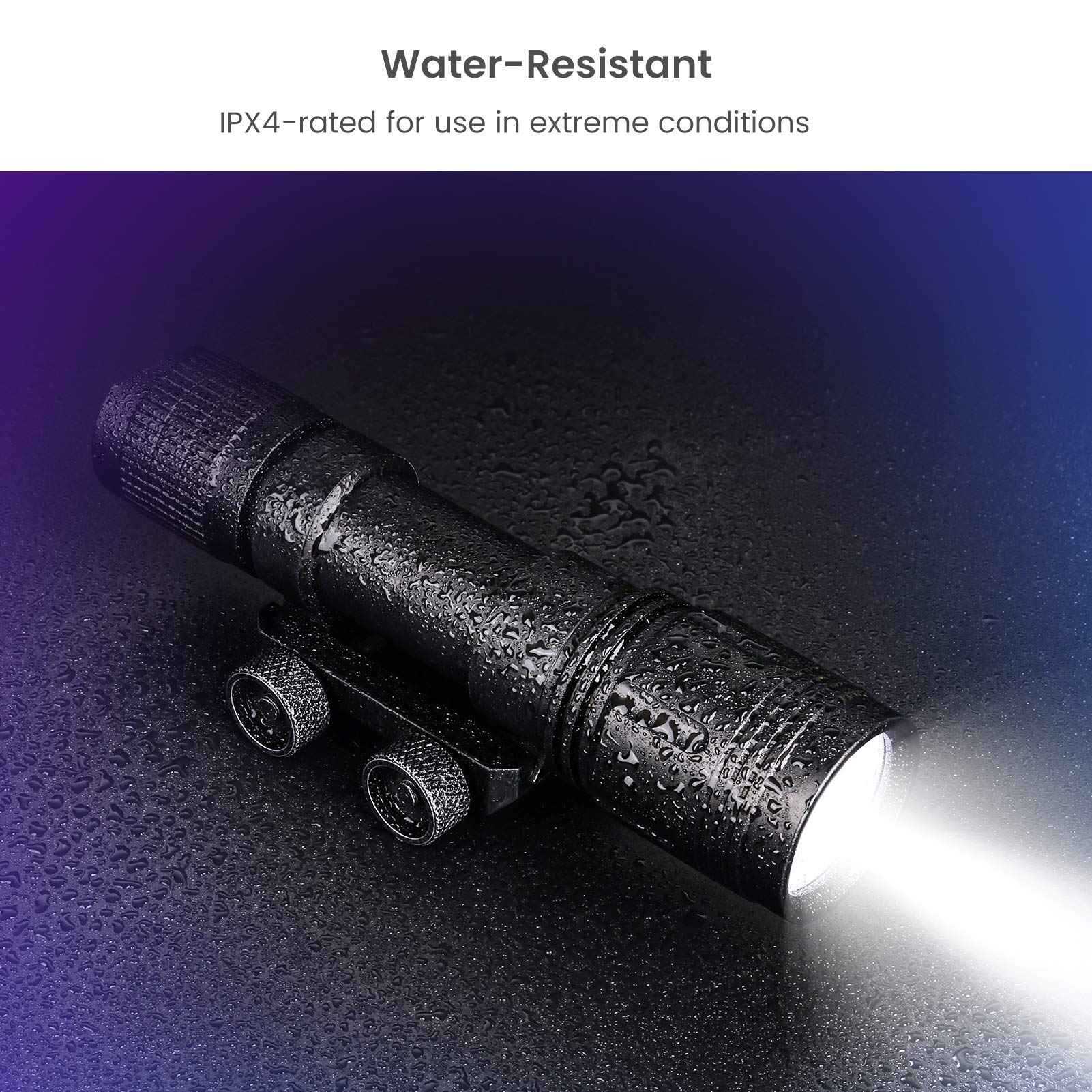 Feyachi Tactical Torch, WL18 1200 Lumen Professional Rail Mounted ...