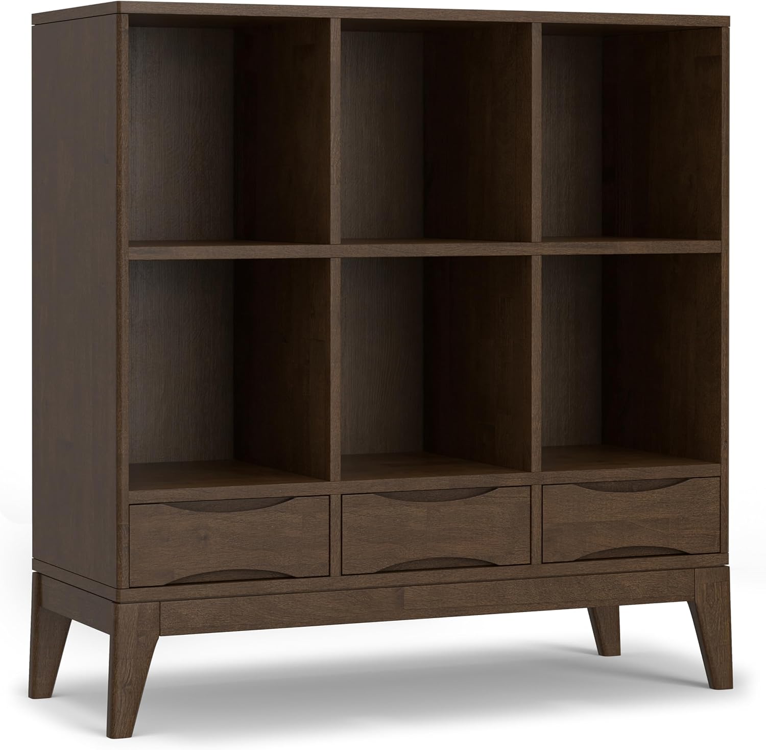 Amazon.com: SIMPLIHOME Harper Bookcase - 43 inch Tall Solid Hardwood ...