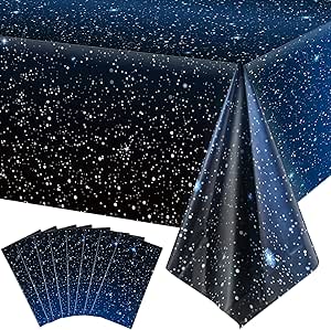 Amazon.com: 8 Pieces Space Tablecloth Starry Night Tablecloth ...