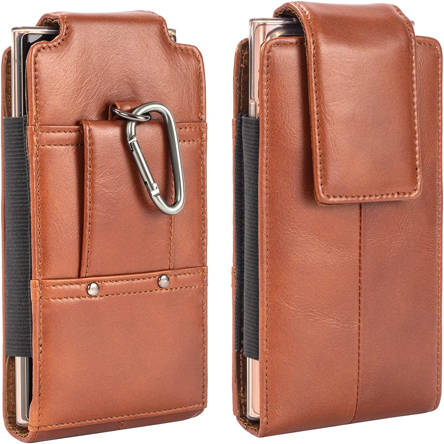 Amazon.com: Ranboo Leather Cell Phone Belt Pouch Fits for iPhone 15 14 ...