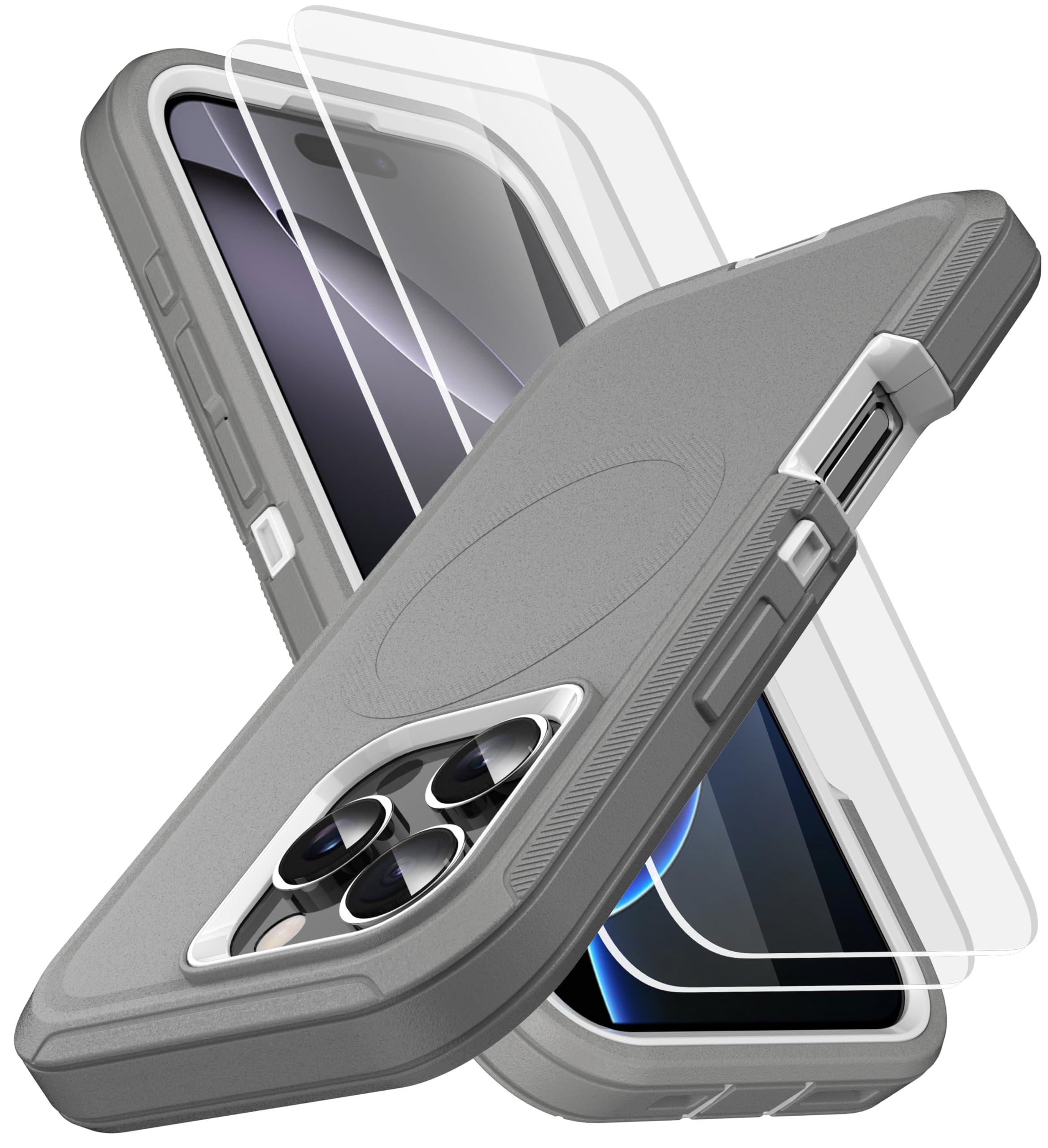 Amazon.com: MXX Heavy Duty Made for iPhone 16 pro Case with Tempered ...