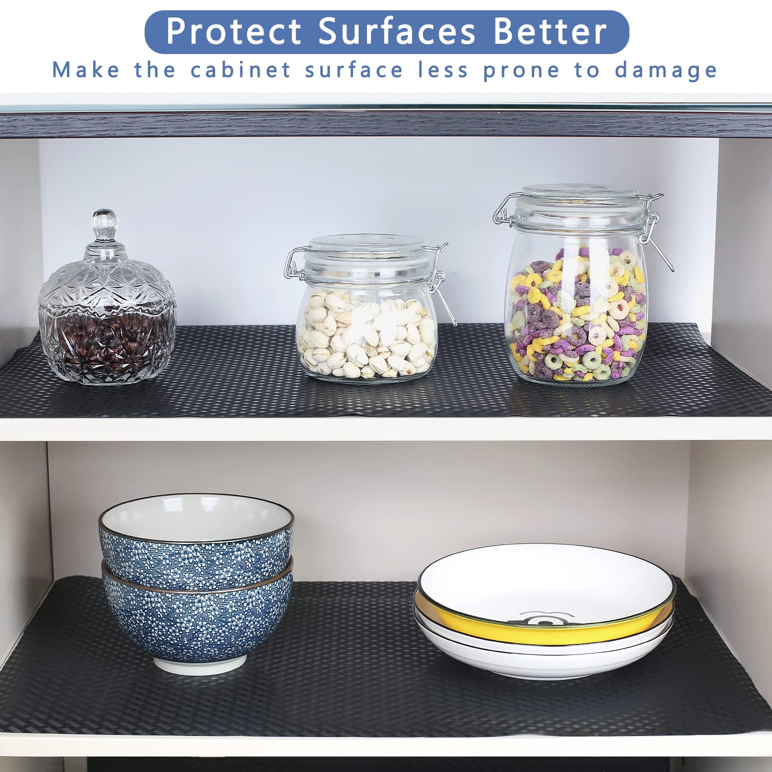 Snapklik.com : HooTown Shelf Liner Kitchen Cabinet Drawer Mats 11.8 ...