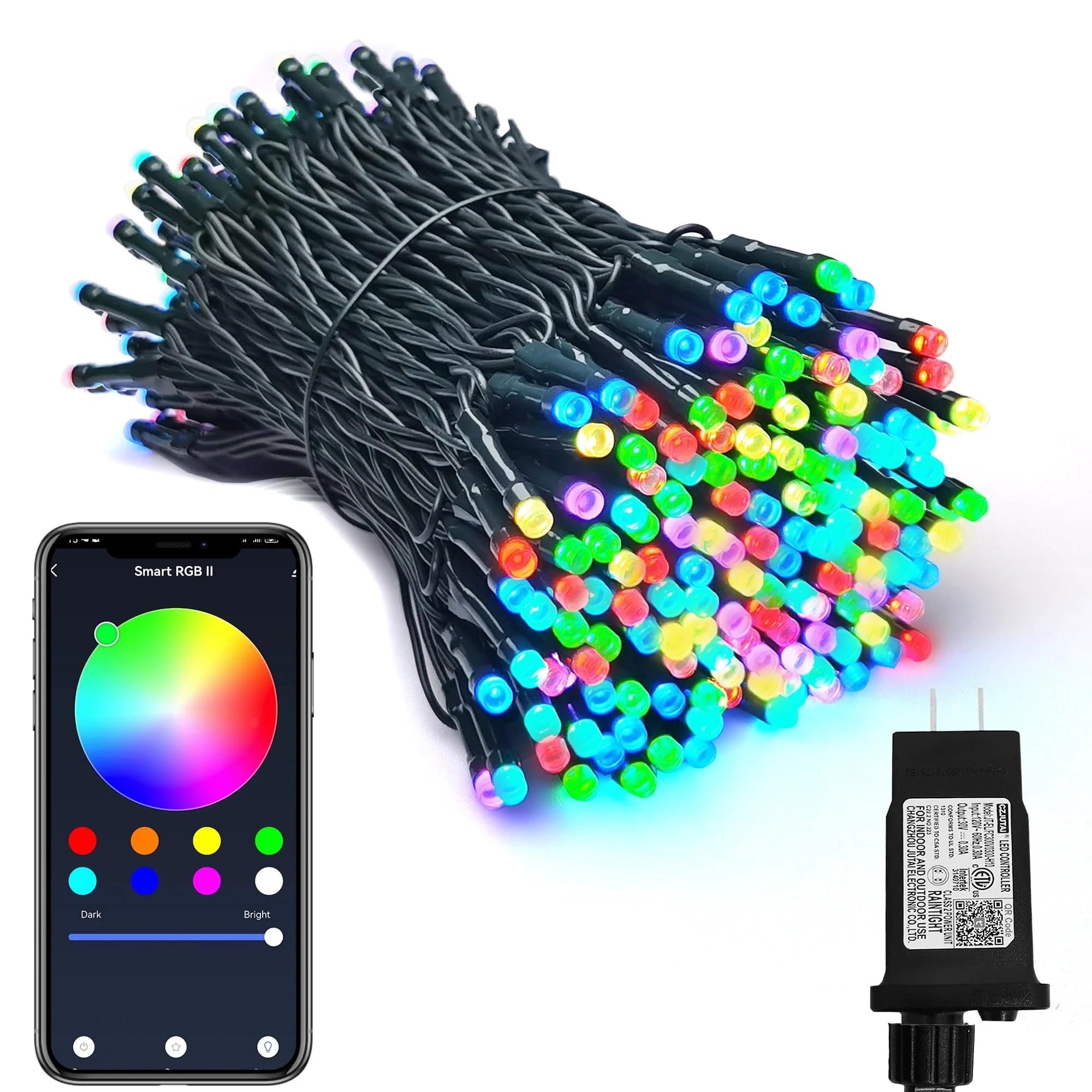 Amazon.com: Smart WiFi LED Christmas Lights, APP-Controlled RGB Fairy ...