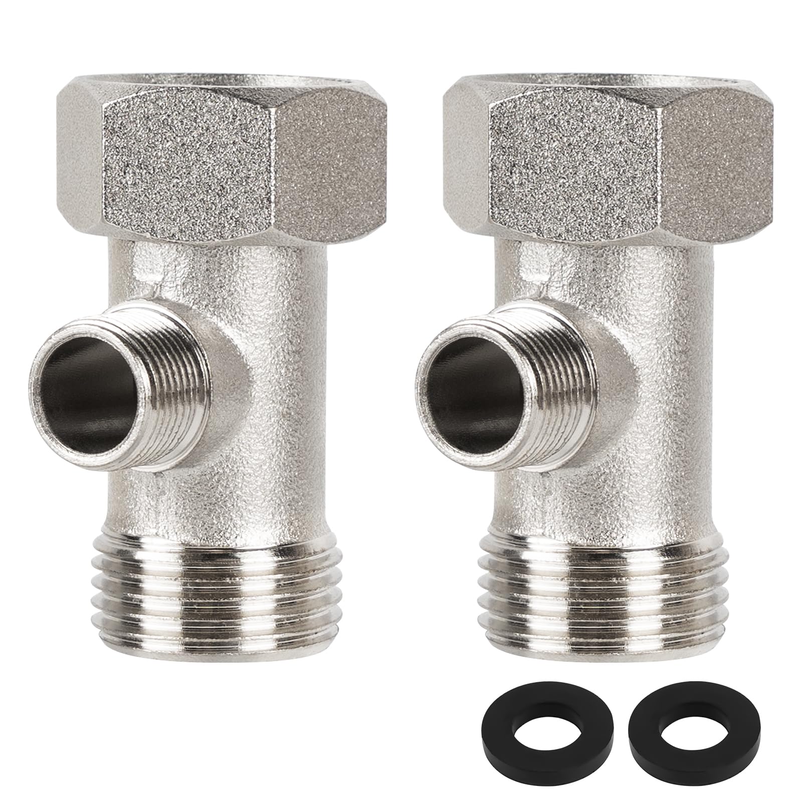 LUEXBOX 2Pack Movable Tee Fittings T Valve for Bidet, 3 Way Shower ...