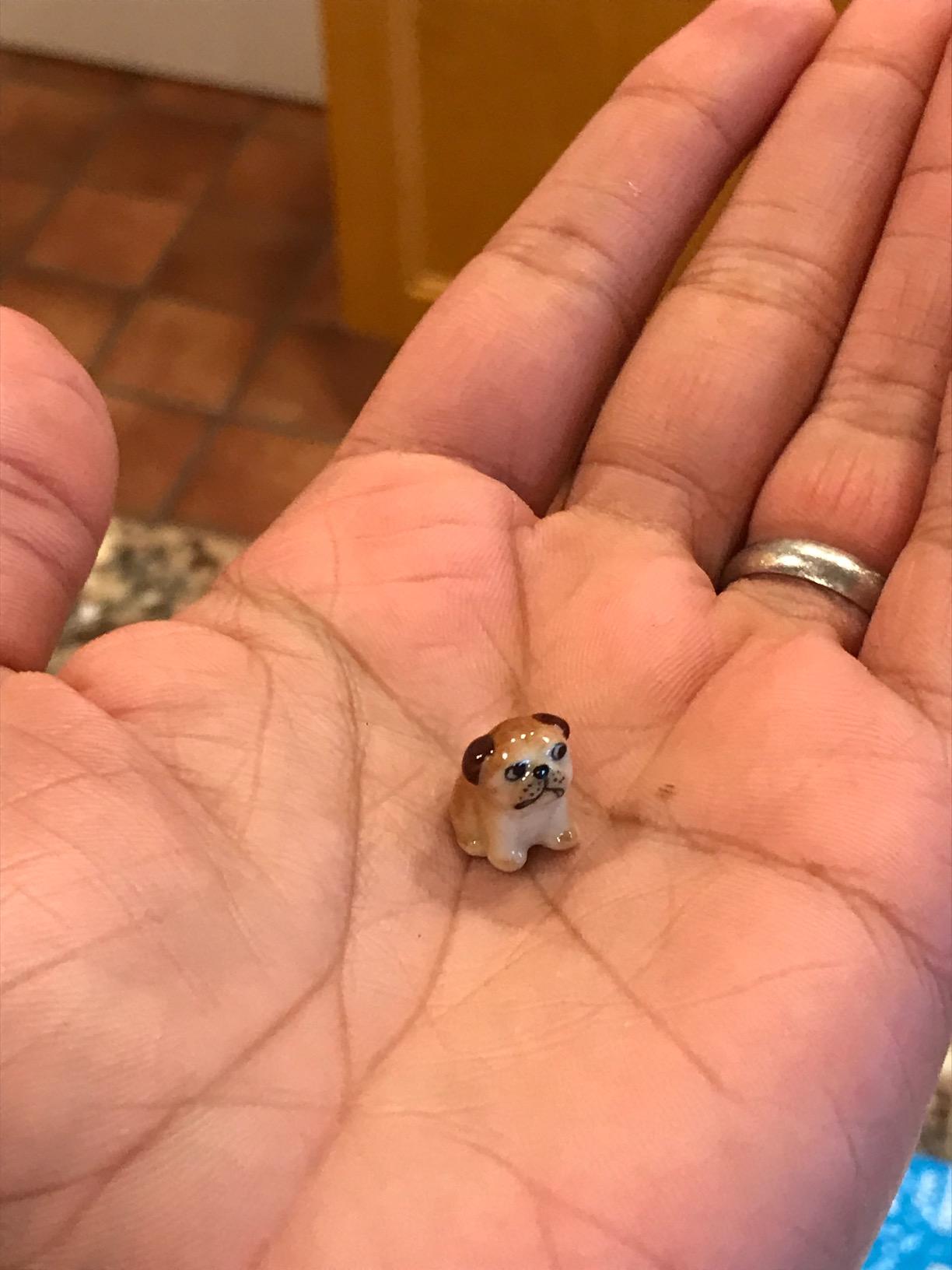 Amazon.com: SSJSHOP Pug Dog Lover Micro Tiny Dollhouse Figurines ...