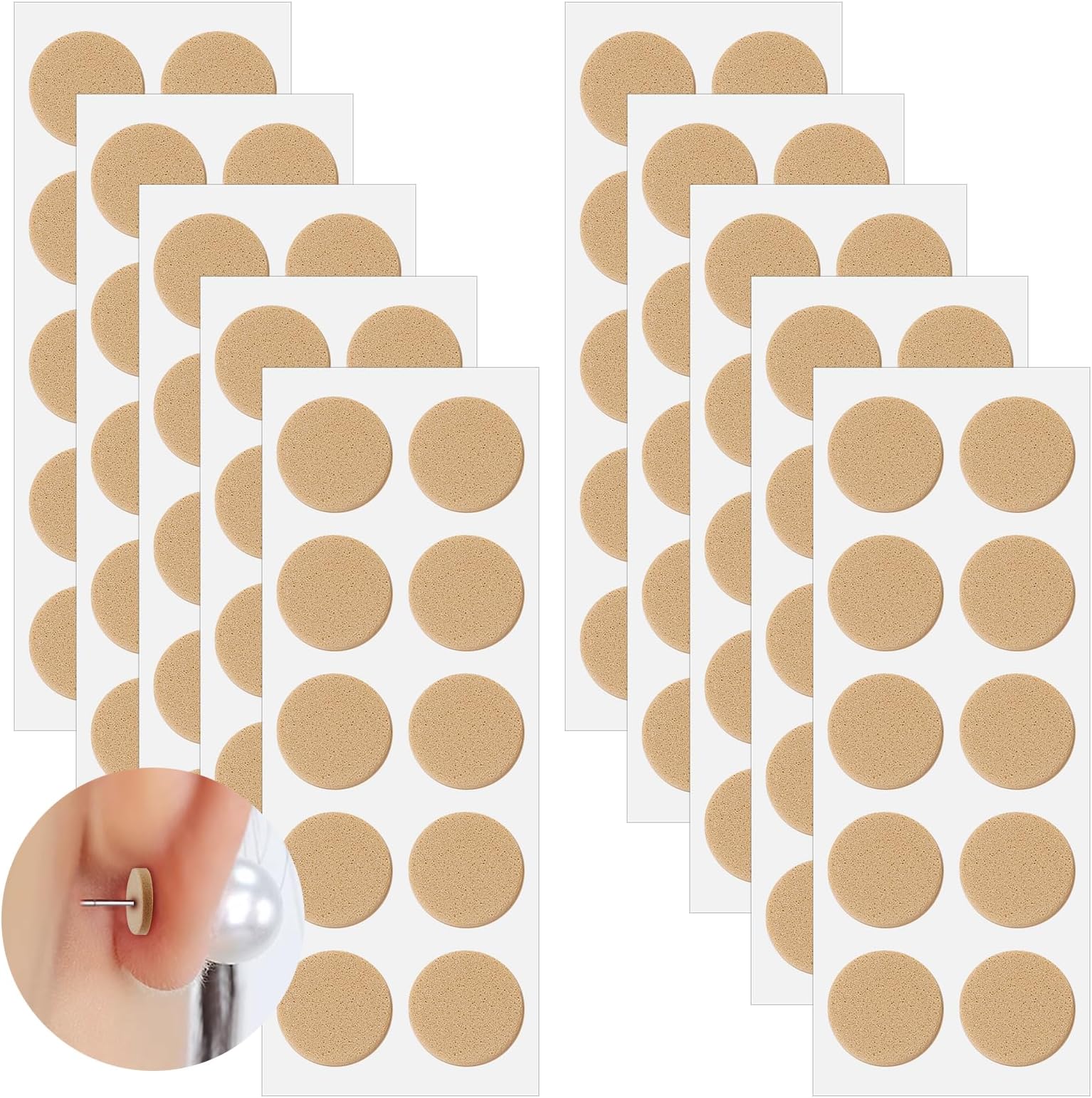 Amazon.com: Clear Earring Support Patches, Invisible Earring Protectors ...