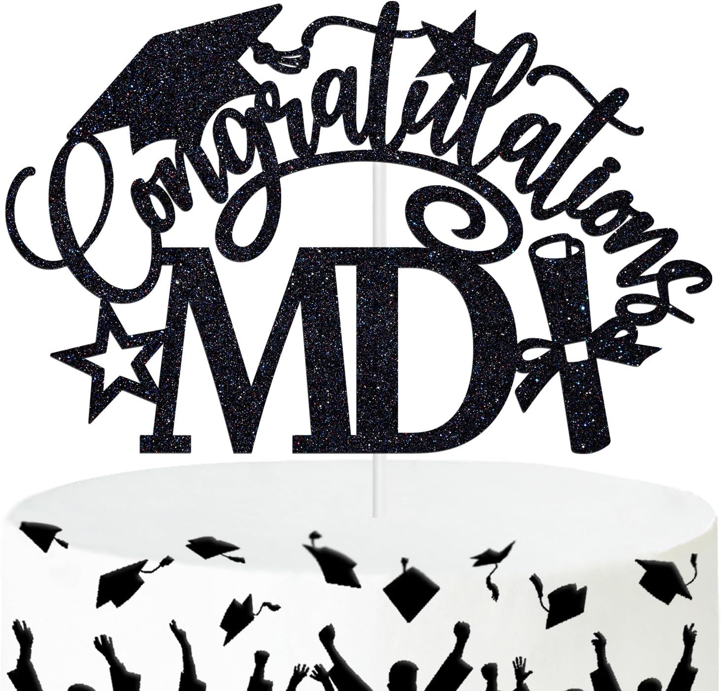 Amazon.com: Congratulations MD Cake Topper, Congrats Grad/Doctor of ...