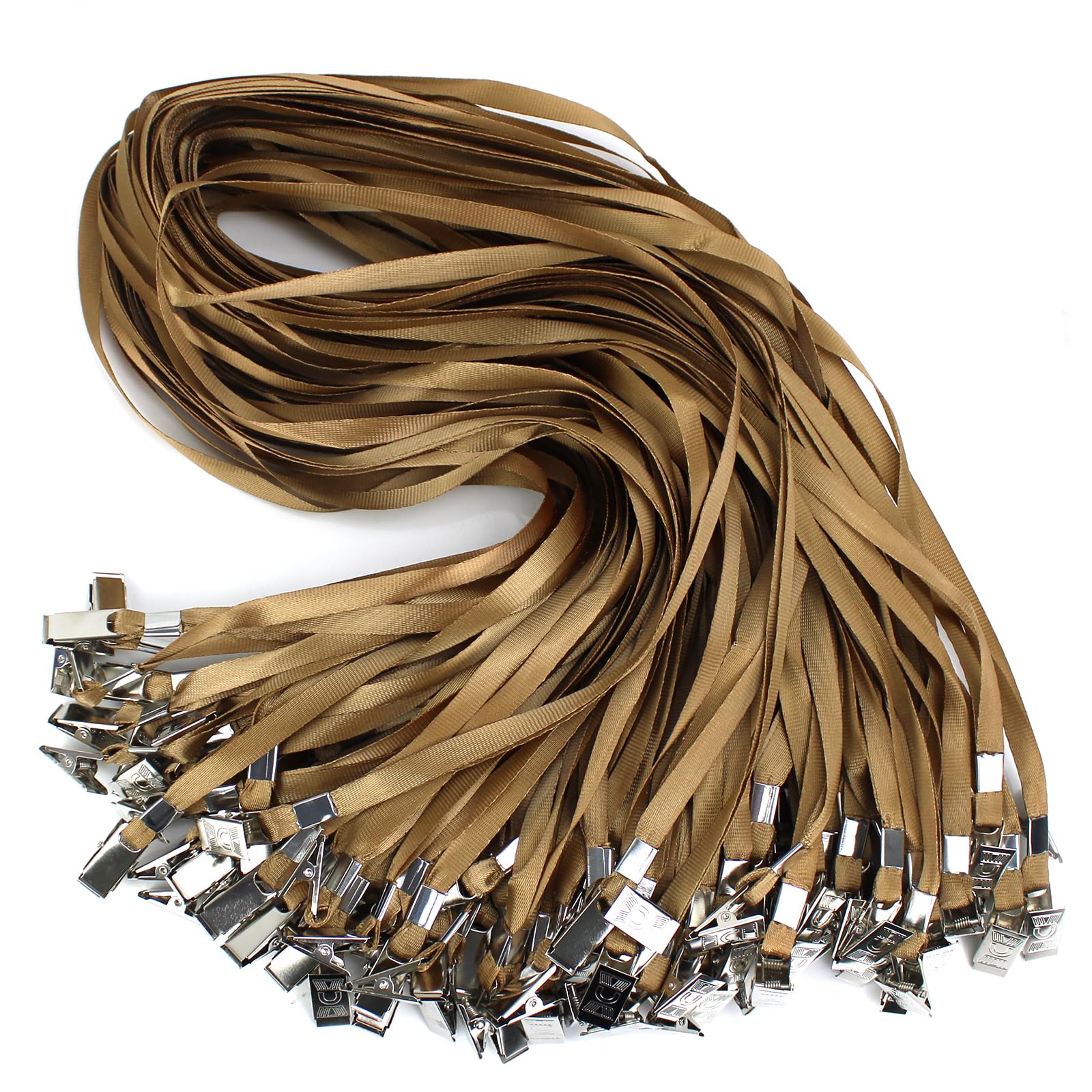 Amazon.com : Gold Lanyards Bulk,100 Packs Gold Lanyards for ID Badges ...