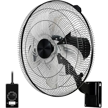 Amazon.com: VEVOR 18 inch Wall Mount Fan Oscillating, 3-speed High ...
