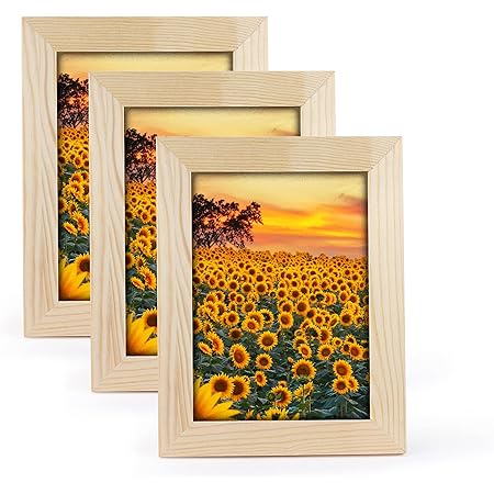 Amazon.com: ArtSkills Rustic 4x6 Picture Frames, Square Wood Frame for ...
