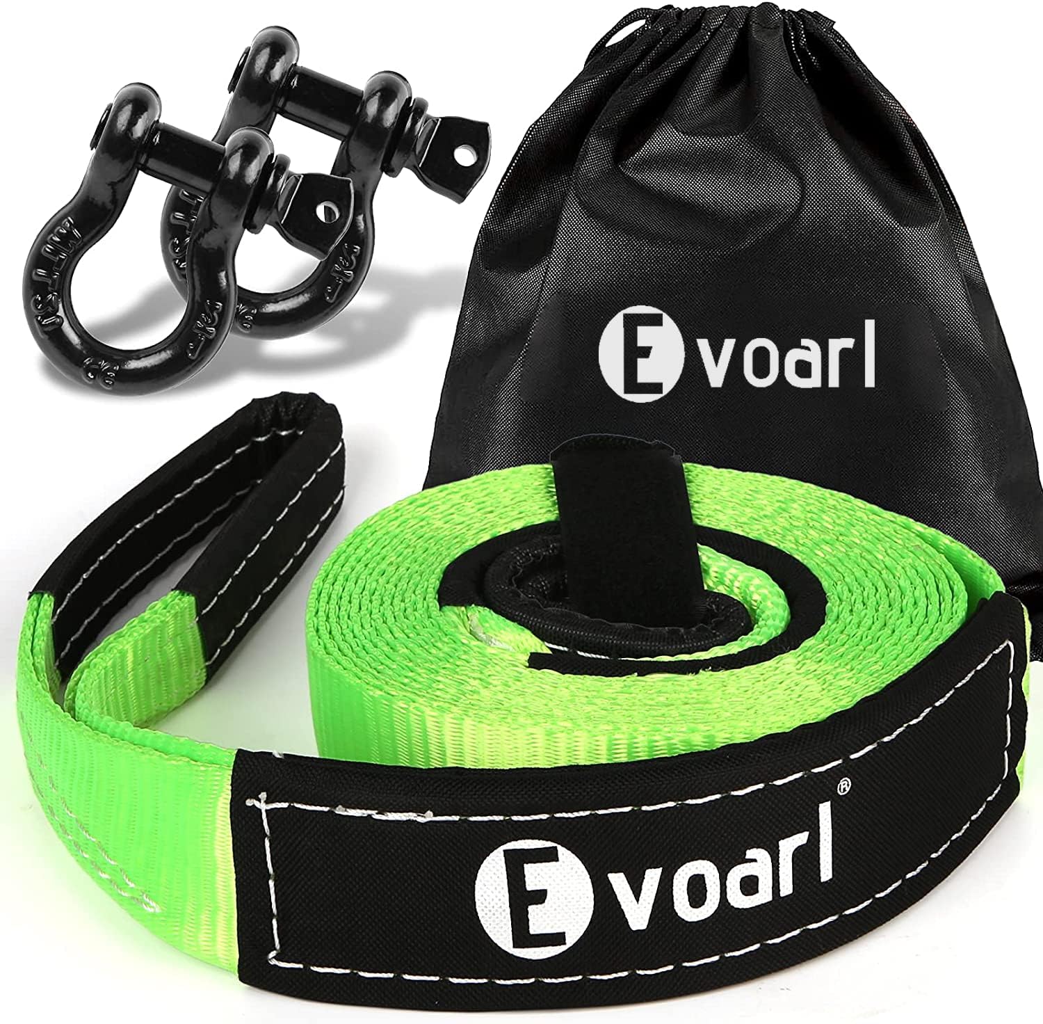 QIQU 3/4"*30ft Kinetic Energy Recovery Rope, Double Braided Nylon ...