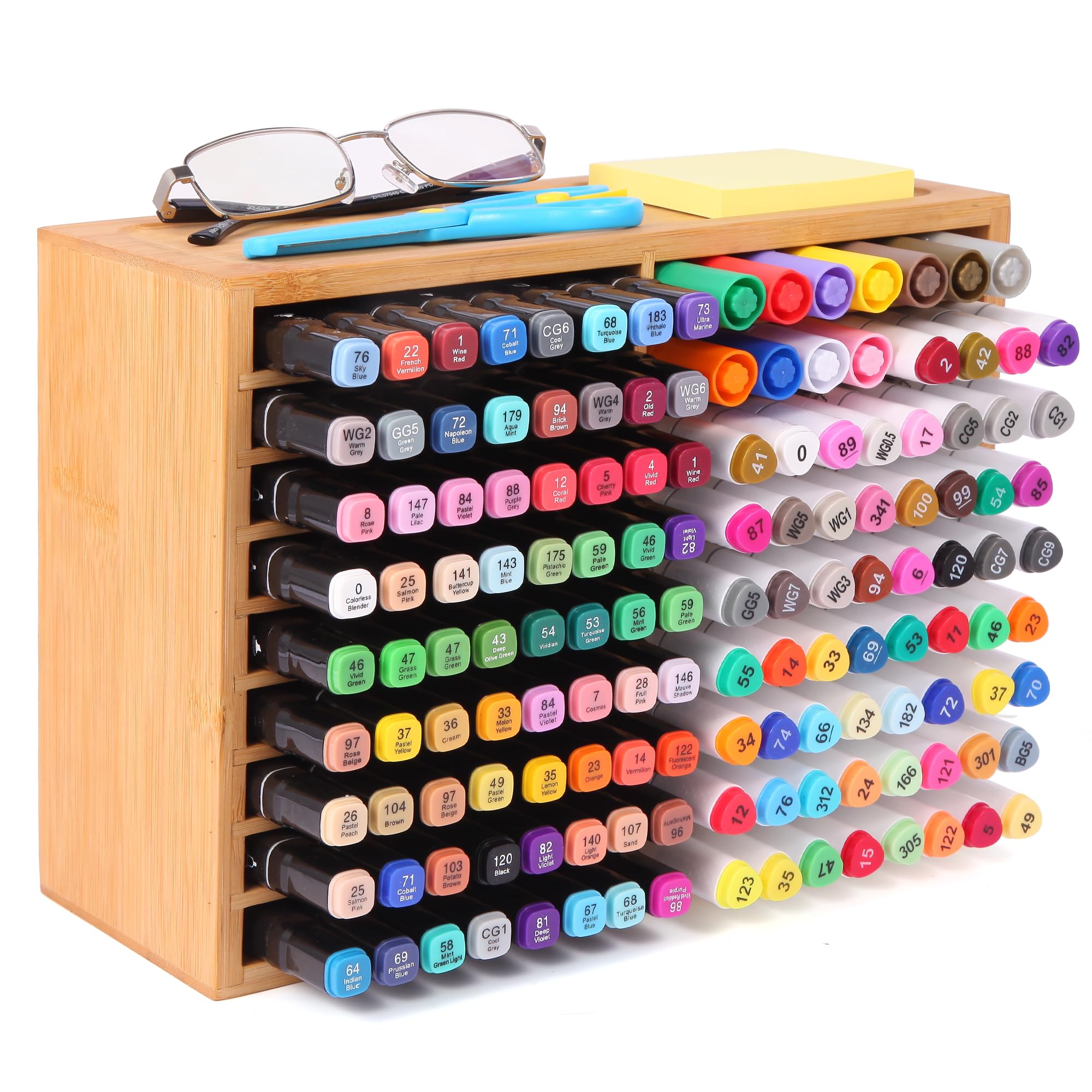 Amazon.com: smocchy Marker Holder Organizer, Bamboo Marker Storage ...