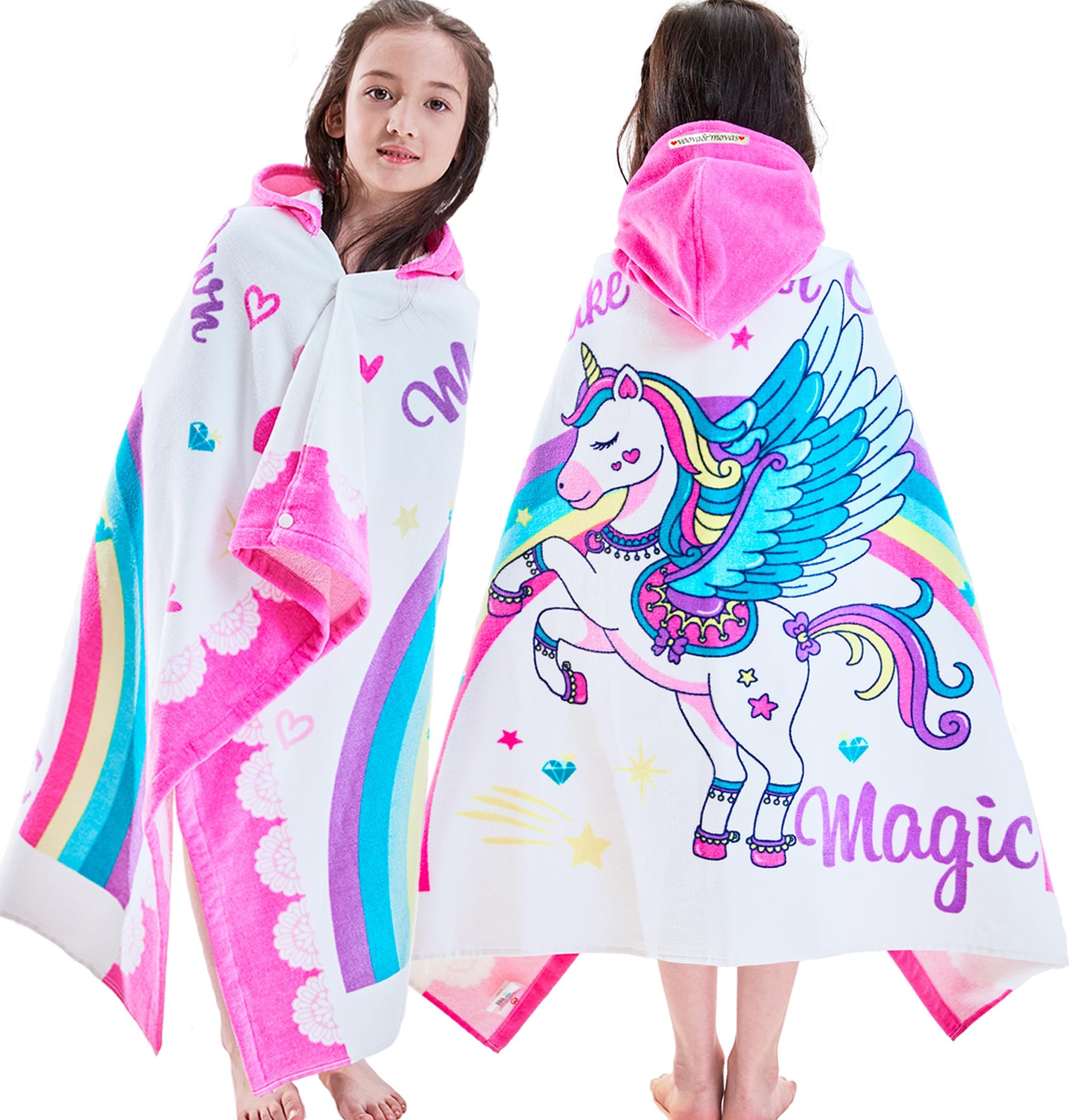 Amazon.com: Baba & Bear Hooded Towel for Kids Swimsuit Cover Up for ...