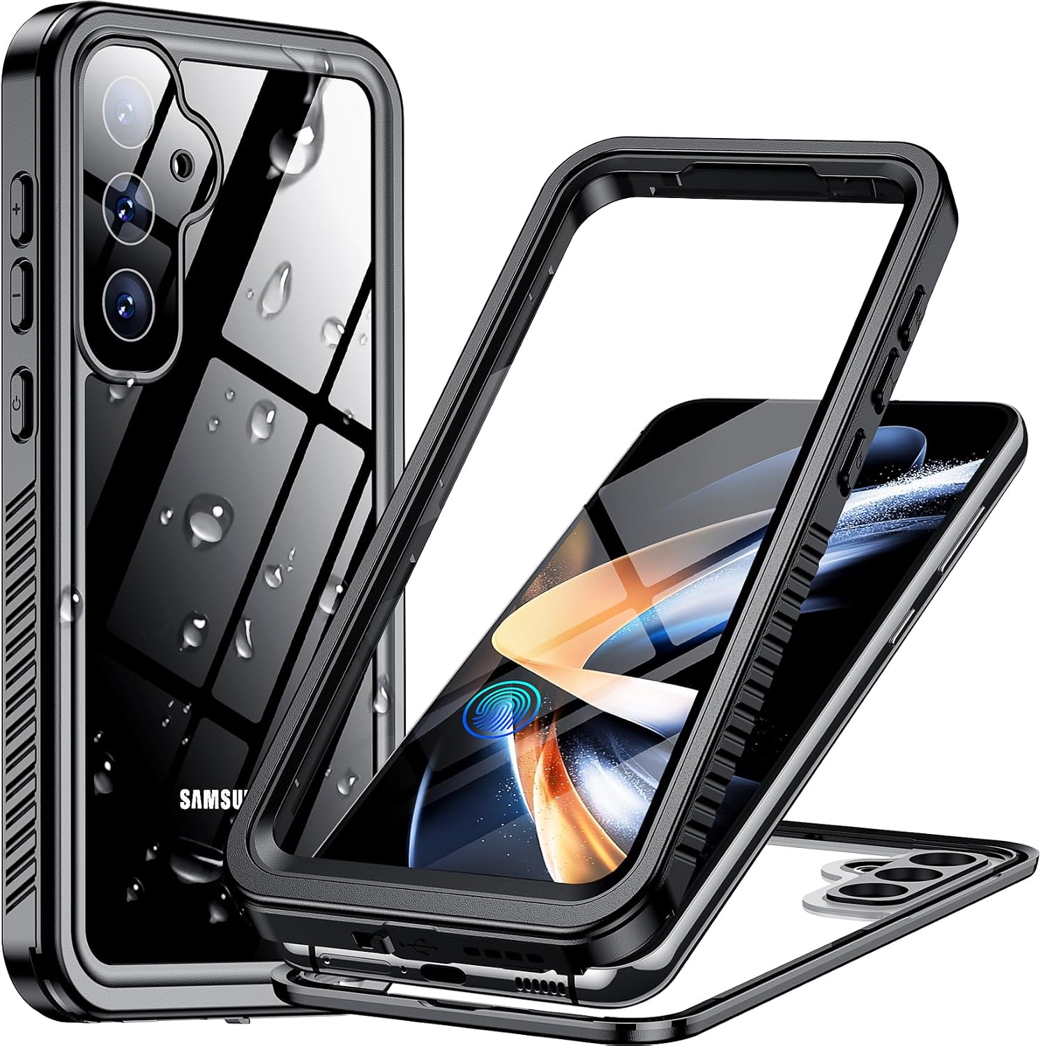 Amazon.com: Temdan for Samsung Galaxy S23 FE Case Waterproof, Built-in ...