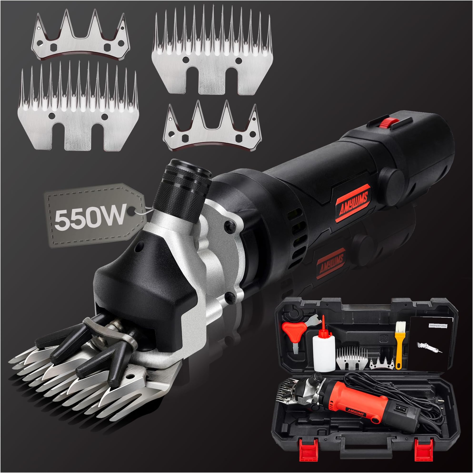 Amazon.com: AMYWMS Upgrade Sheep Shears 550W - Professional Electric ...