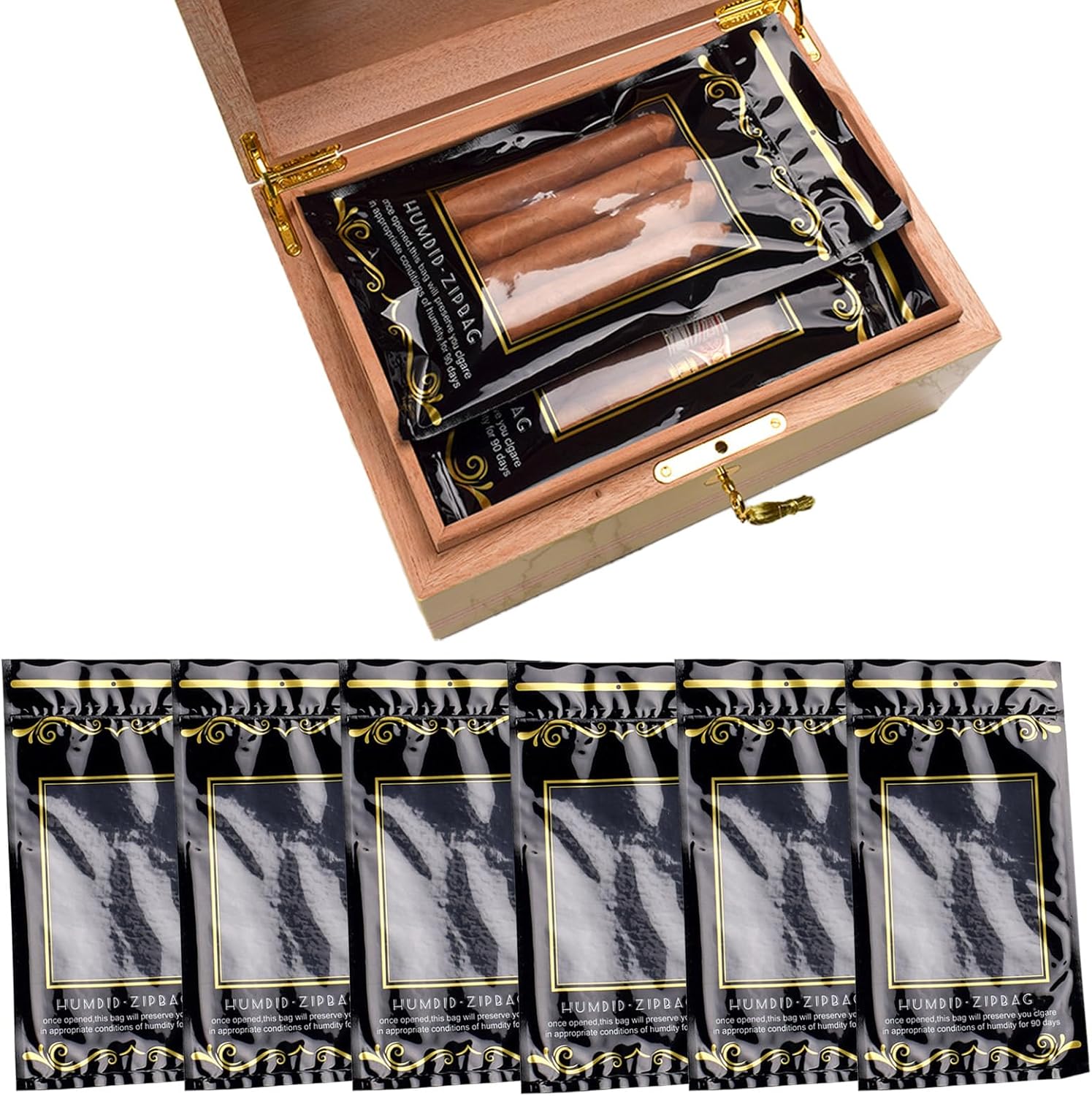 Amazon.com: Yiudbaoo humidor bag, 10.1"x5.3" Reusable Zip-Lock Humidity ...