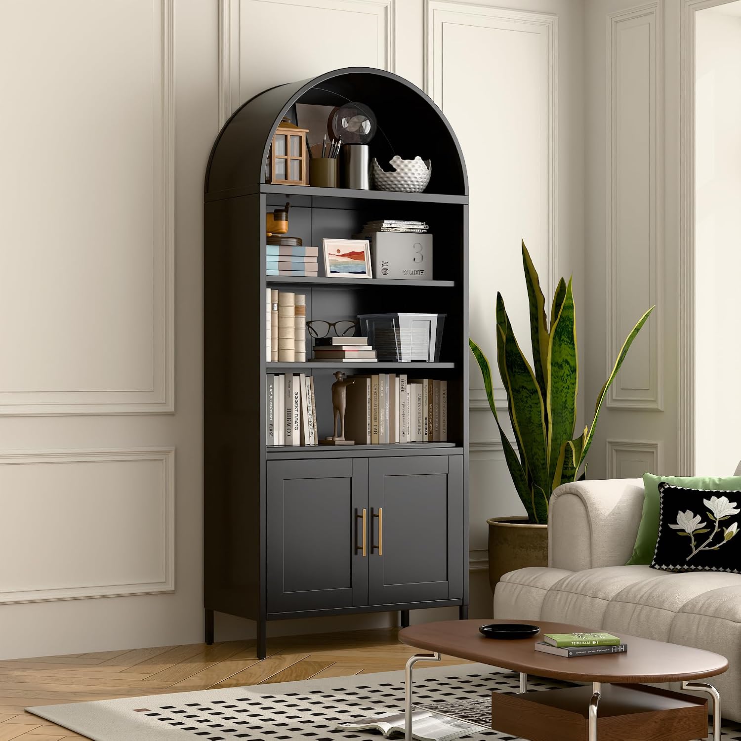 Amazon.com: VEXPOR 73 in Tall Metal Arched Cabinet, 5-Tier Arched ...