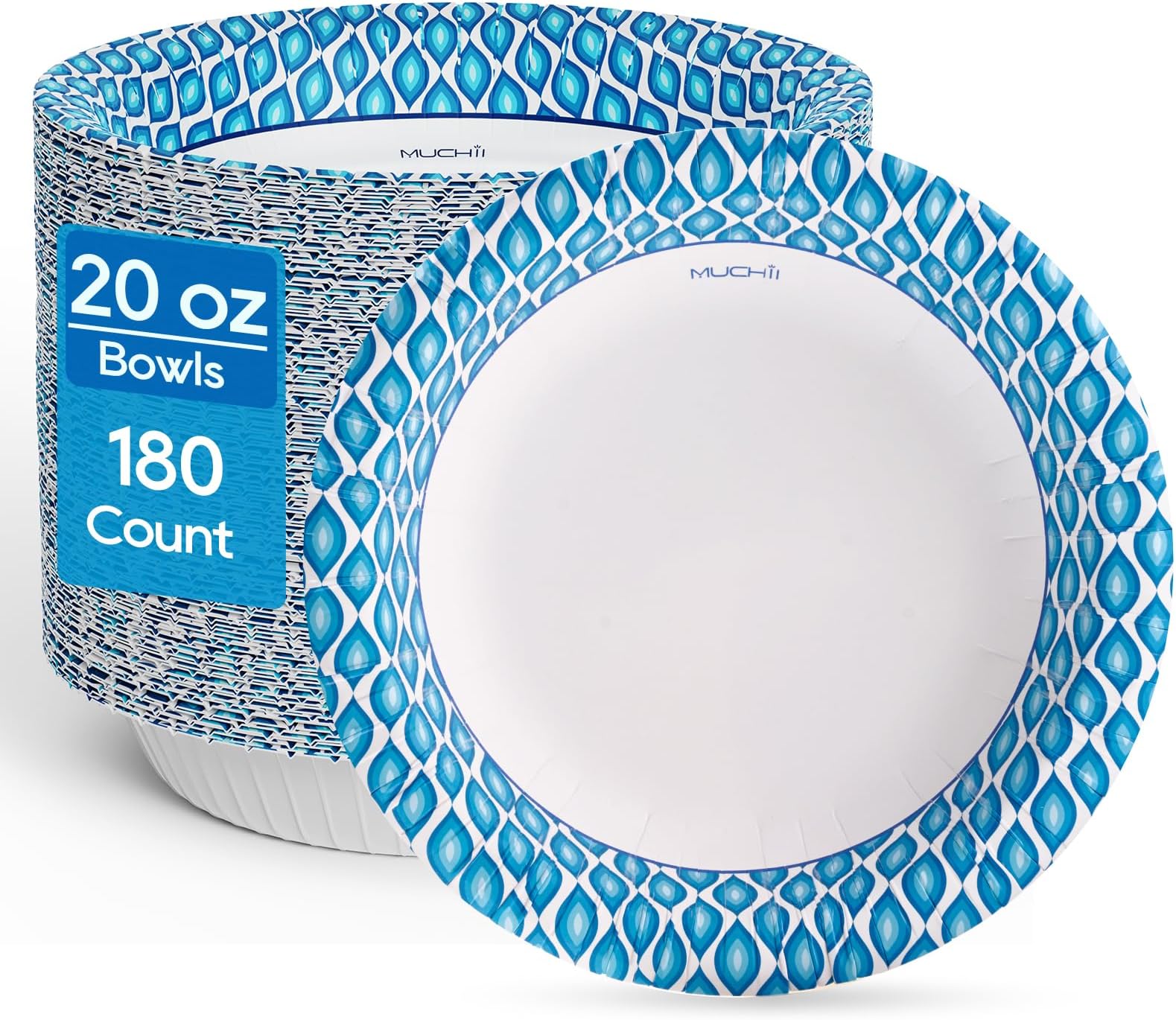 Amazon.com: JOLLY CHEF 156 Count Paper Bowls 16 oz Soak Proof and Cut ...