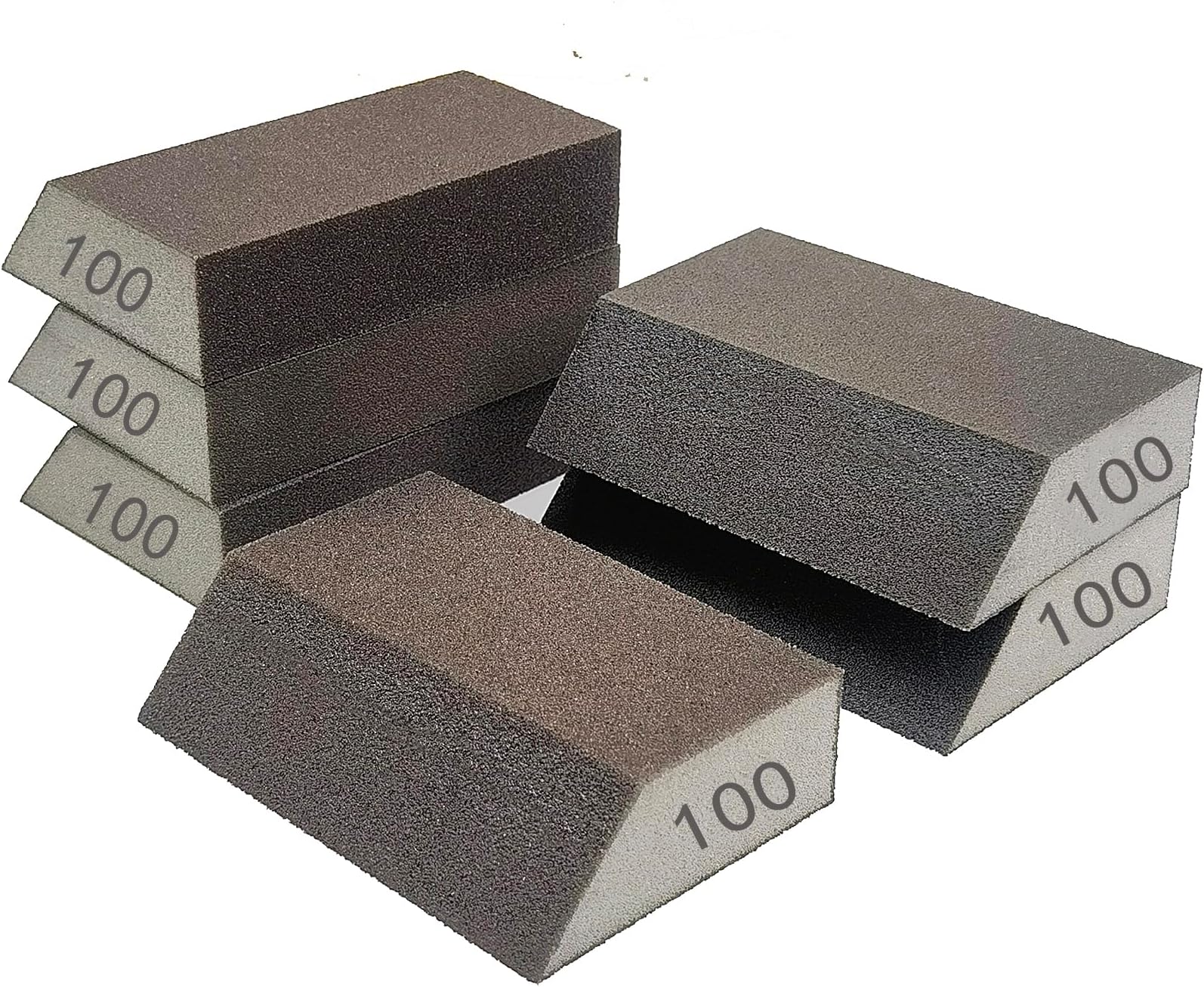 Amazon.com: SACKORANGE 6 Pack Sanding Sponge, 100 Grit Sanding Blocks ...