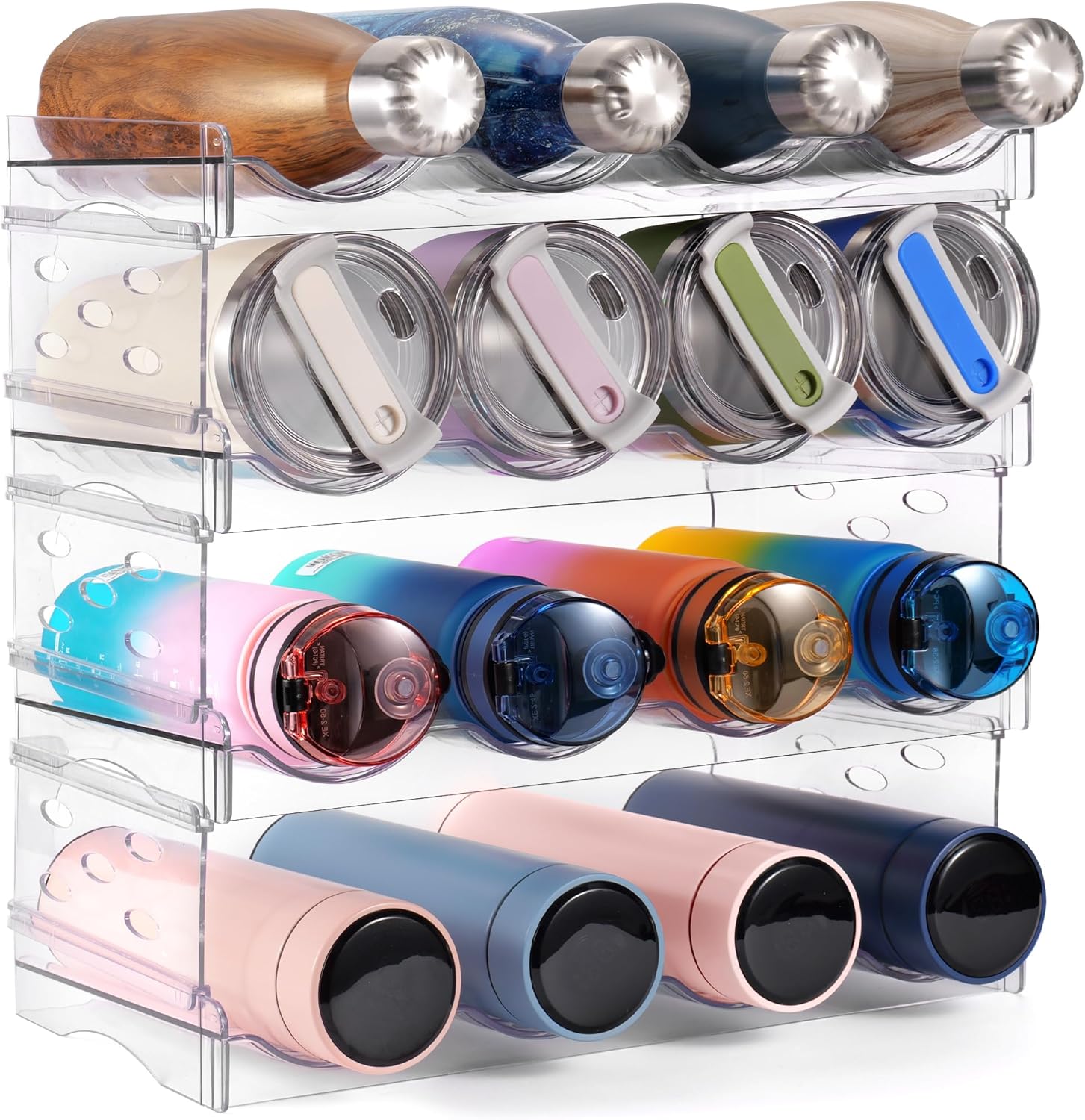 Amazon.com: Pozmrtsr Water Bottle Organizer for Cabinet, Plastic ...