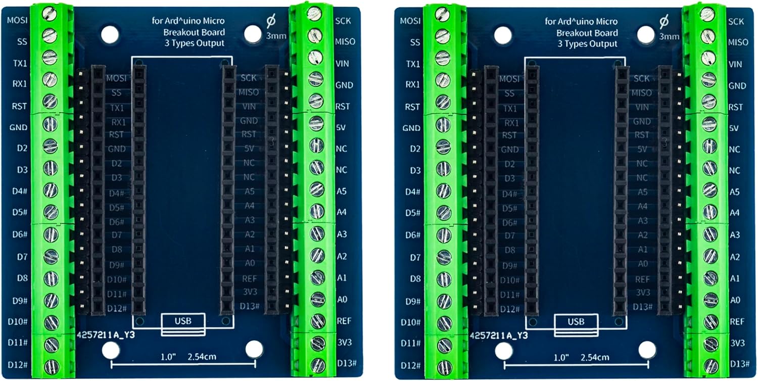 whiteeeen 2pcs Terminal GPIO Expansion Board 3 Types Output Breakout ...