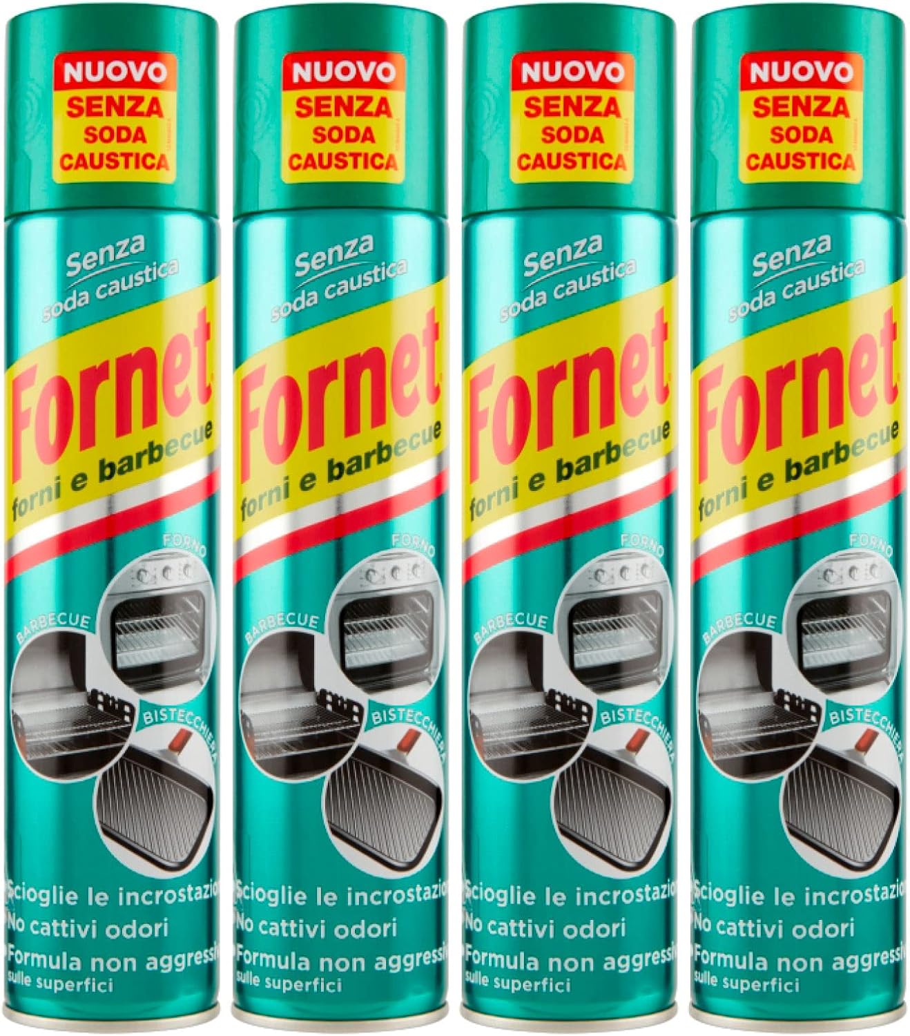 Fornet - Sgrassatore Spray per Forni e Barbecue, Formula non Aggressiva ...