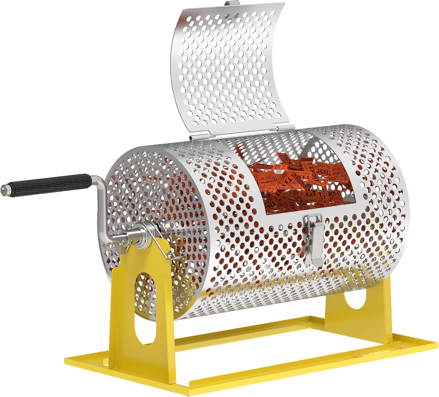 Raffle Drum, Upgraded Raffle Ticket Spinner Drum with Ball Bearing ...