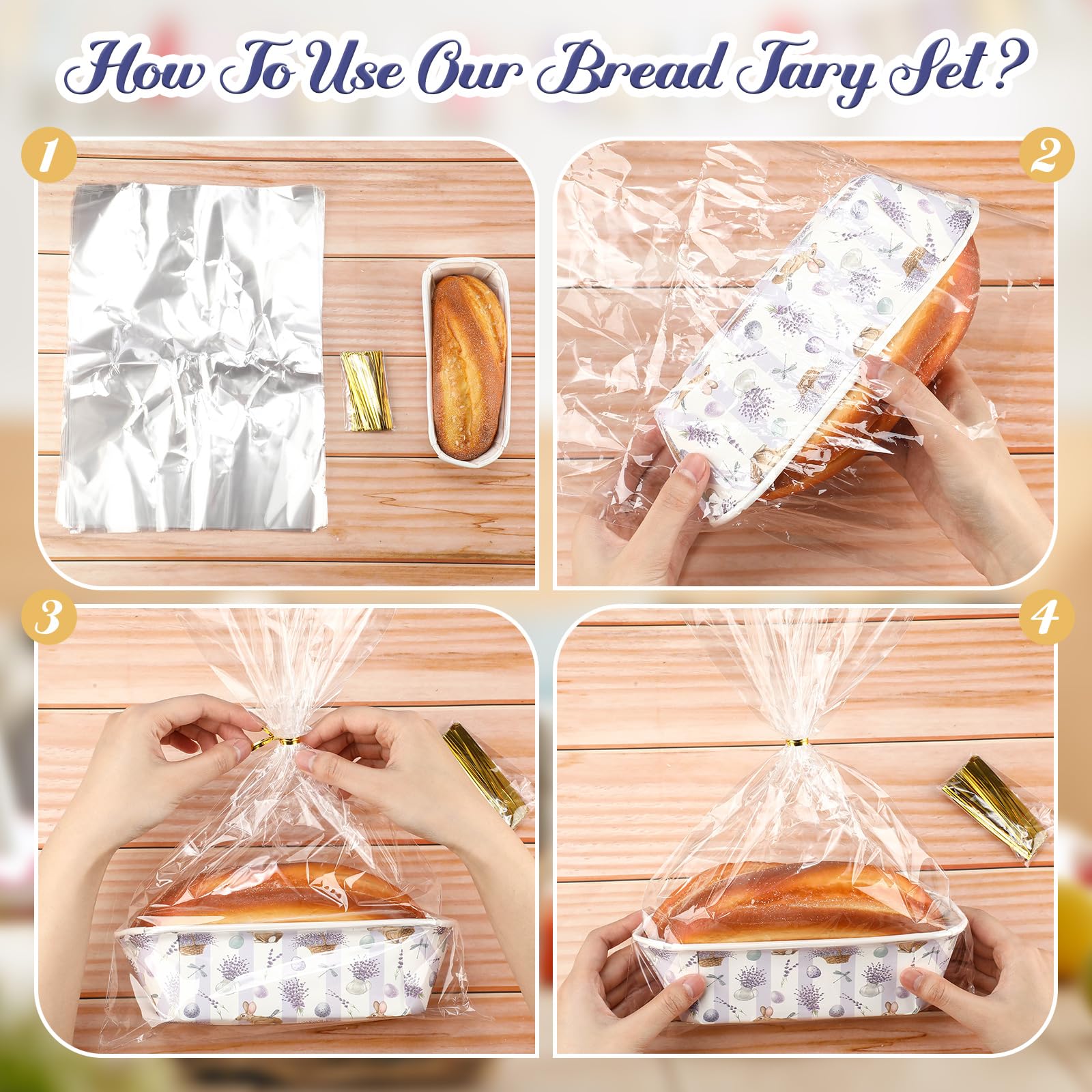 Colorful Paper Baking Pans With Plastic Bags And Cable Ties 50 Sets ...