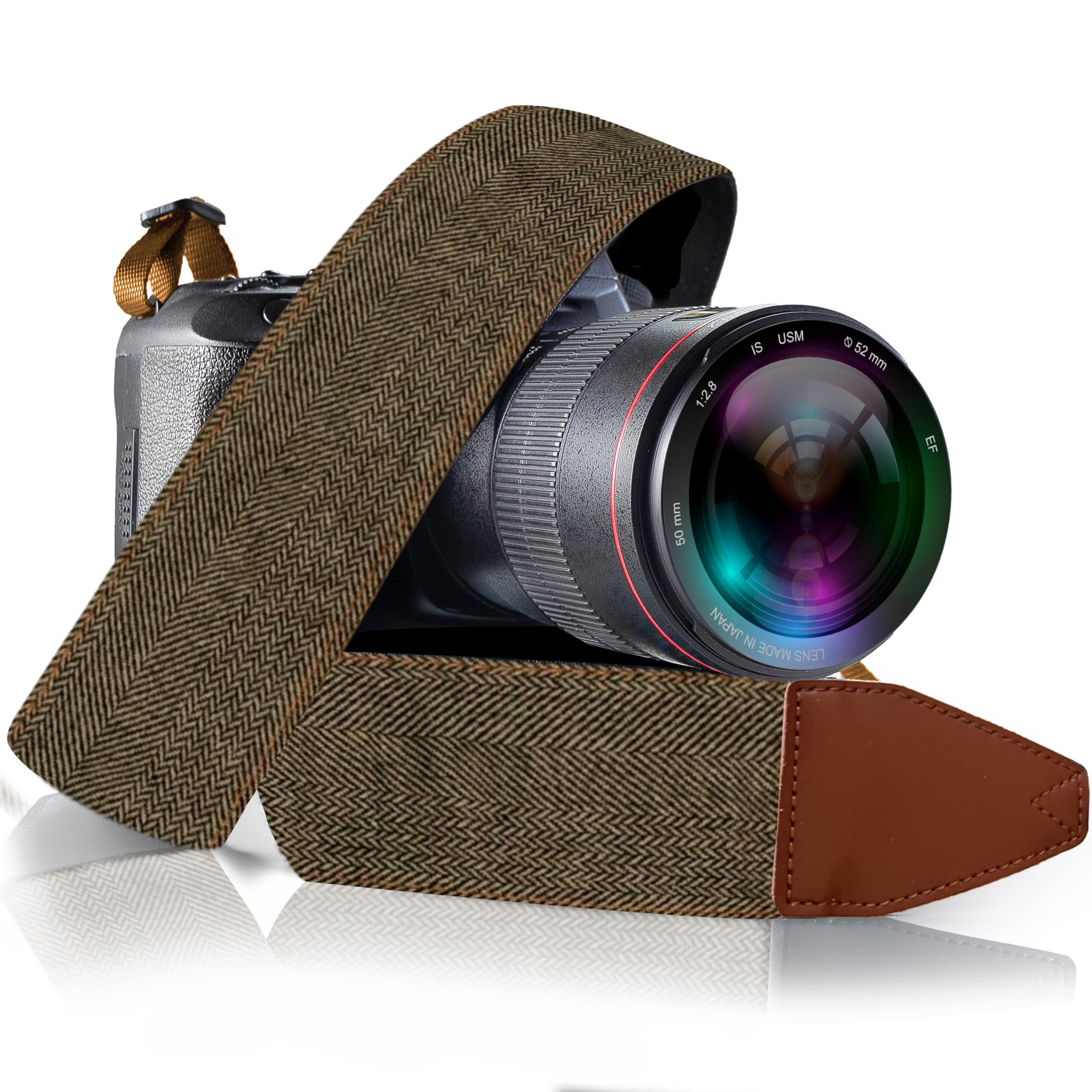 Amazon.com : Art Tribute Brown Jeans Camera Strap Real Denim for DSLR ...