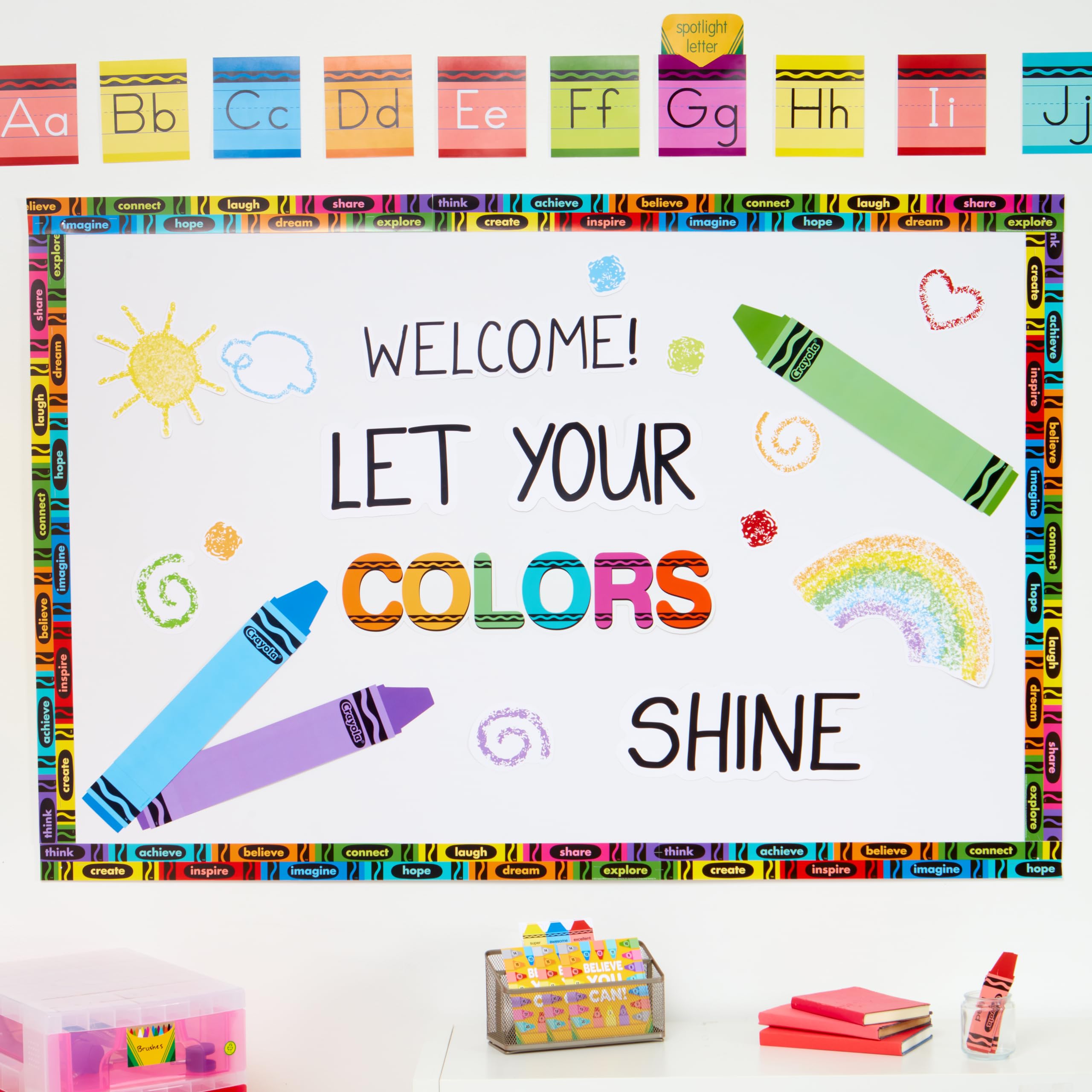 Snapklik.com : Crayola Let Your Colors Shine Bulletin Board Set
